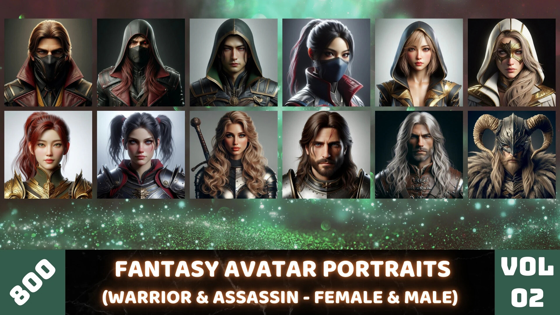 ArtStation - Avatar Pack 2 - 400 Fantasy Avatar Portraits - Assassin ...