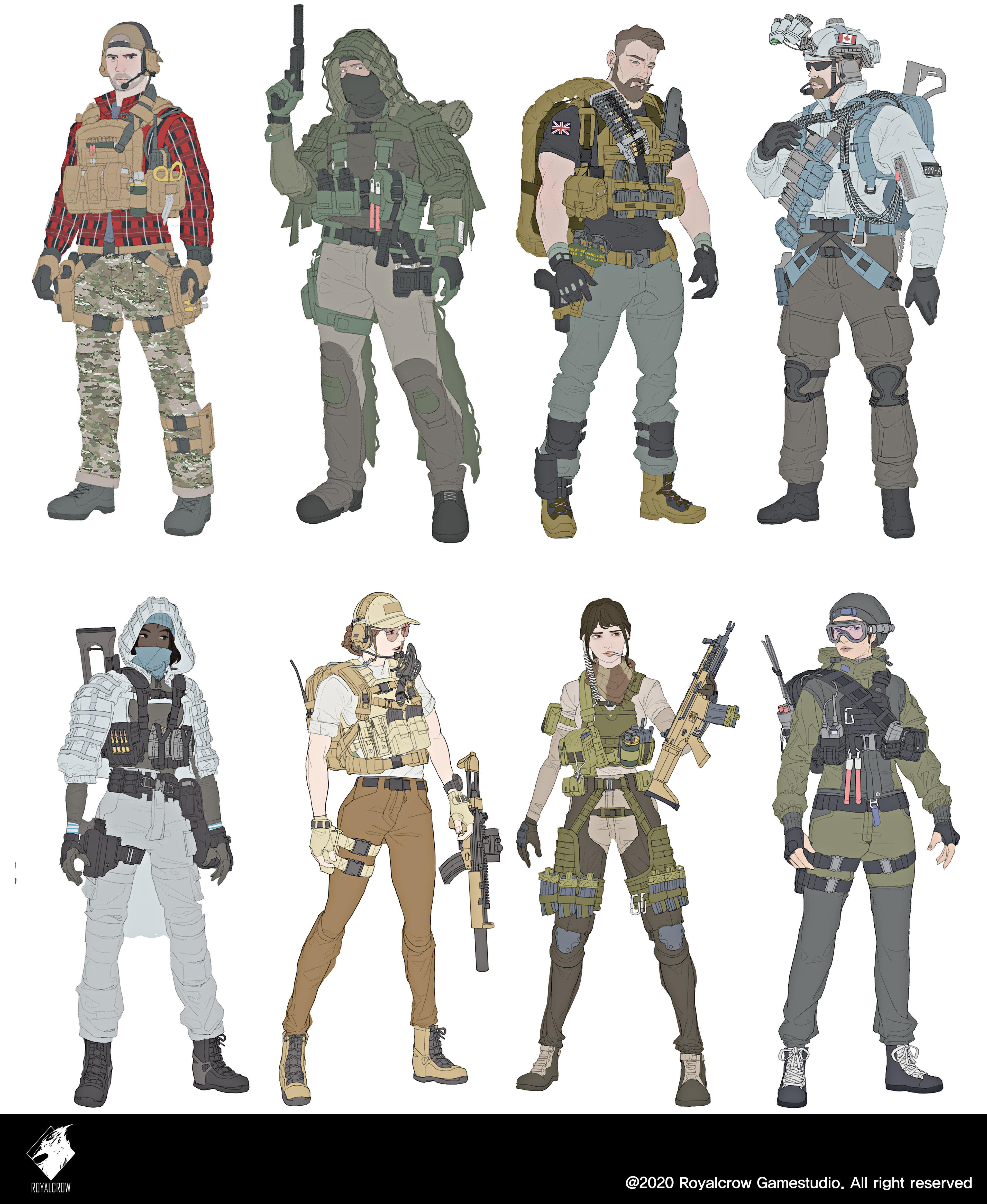 Jin kwang Park - CROWS (Royalcrow Gamestudio) - Character Design