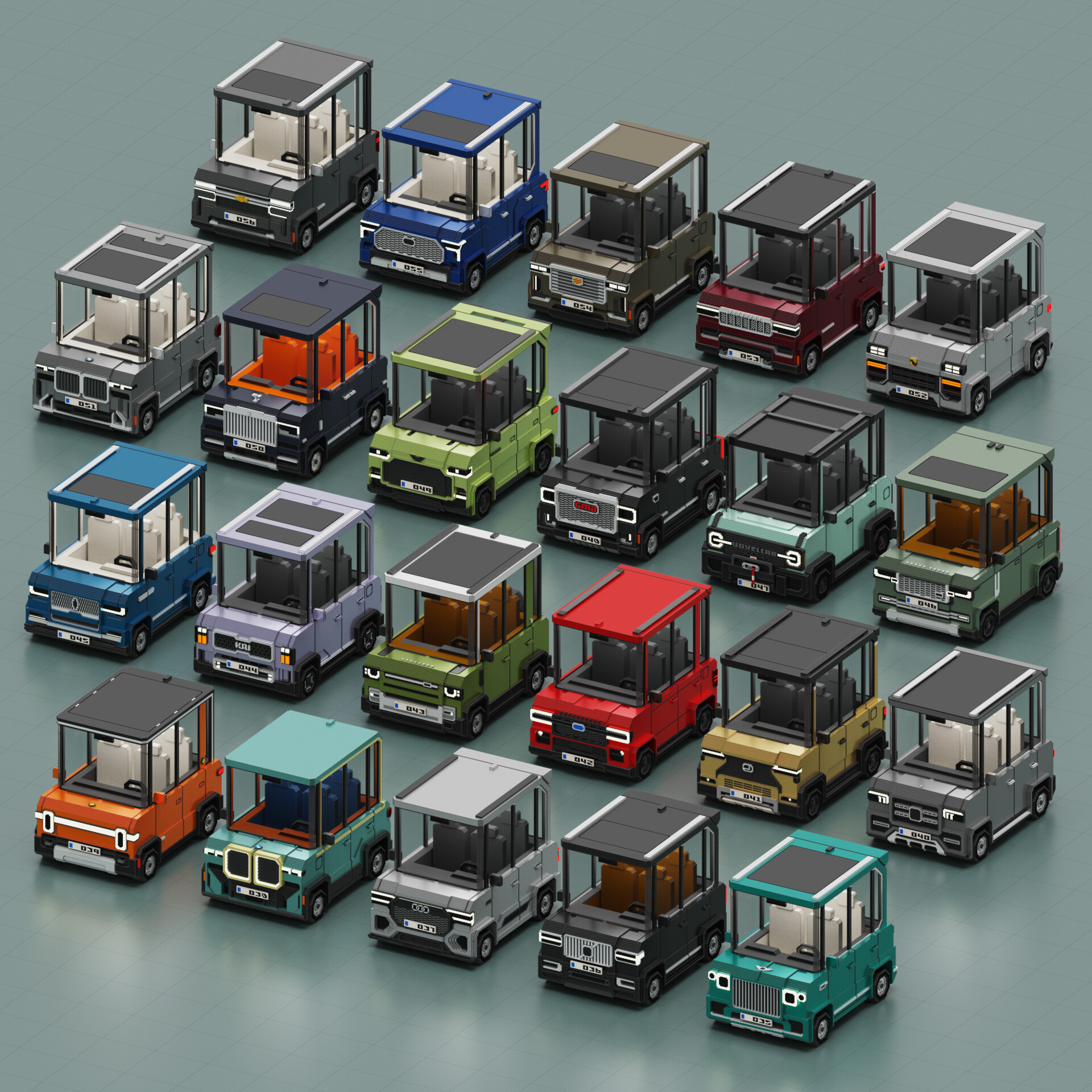 ArtStation - Voxel Vehicles Pack 035 - 056 (22 vehicles)
