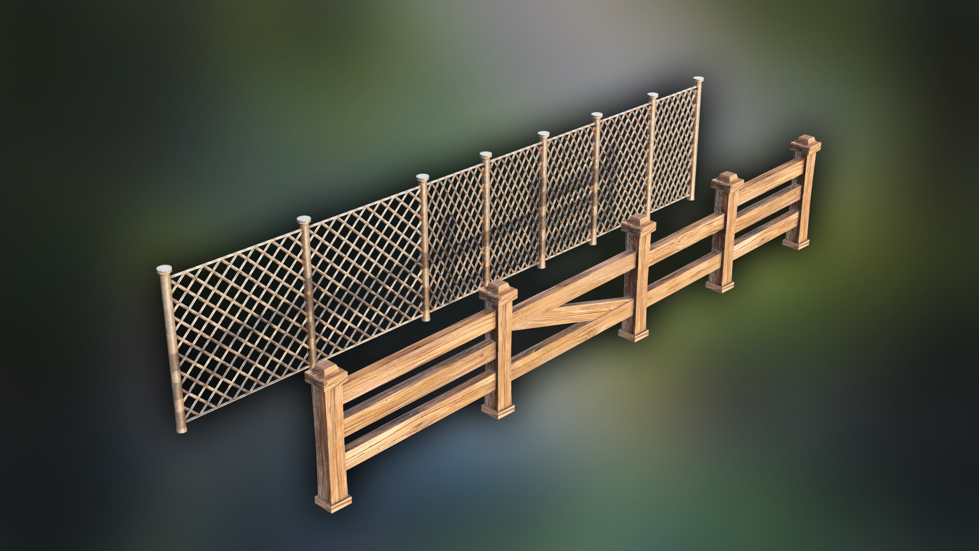 3D Tudor - 3D Tudor Blender Fence Geometry Node - Effortless Custom Fence Builder