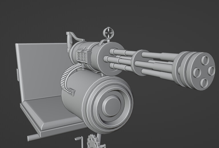 ArtStation - minigun to roof