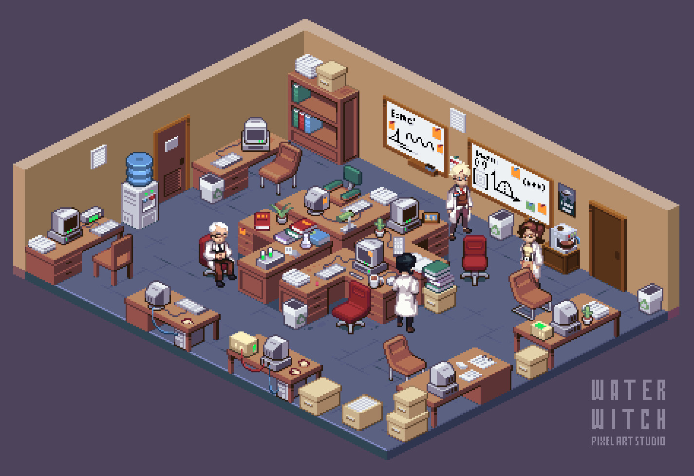 ArtStation - Quantum Physicists Office - Animated