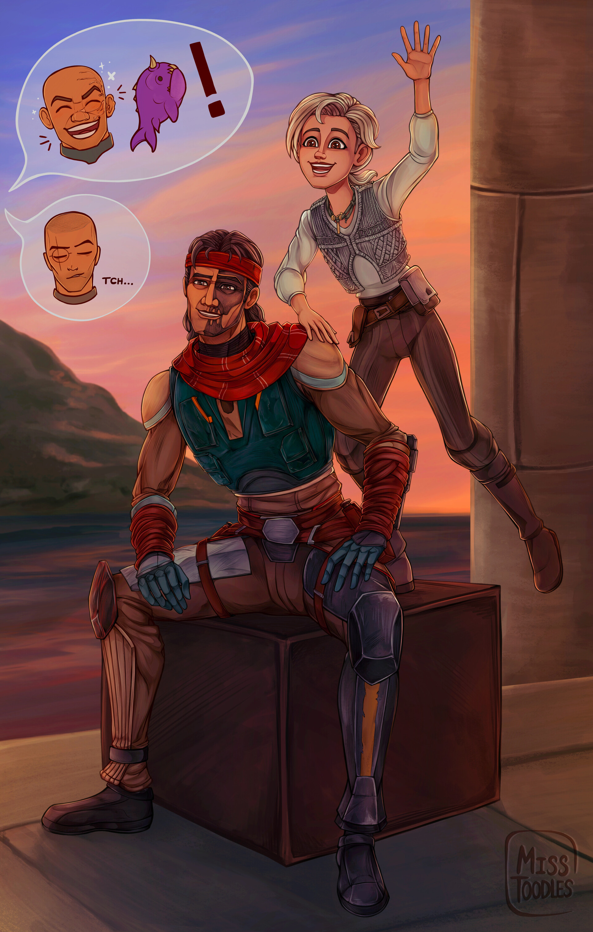 ArtStation - Peaceful Pabu Time (Star Wars : The Bad Batch Fan Art)