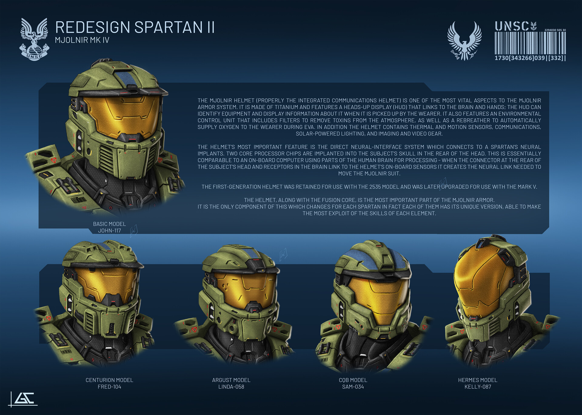 Giuseppe Caridi - HALO - REDESIGN SPARTAN II MJOLNIR MK IV