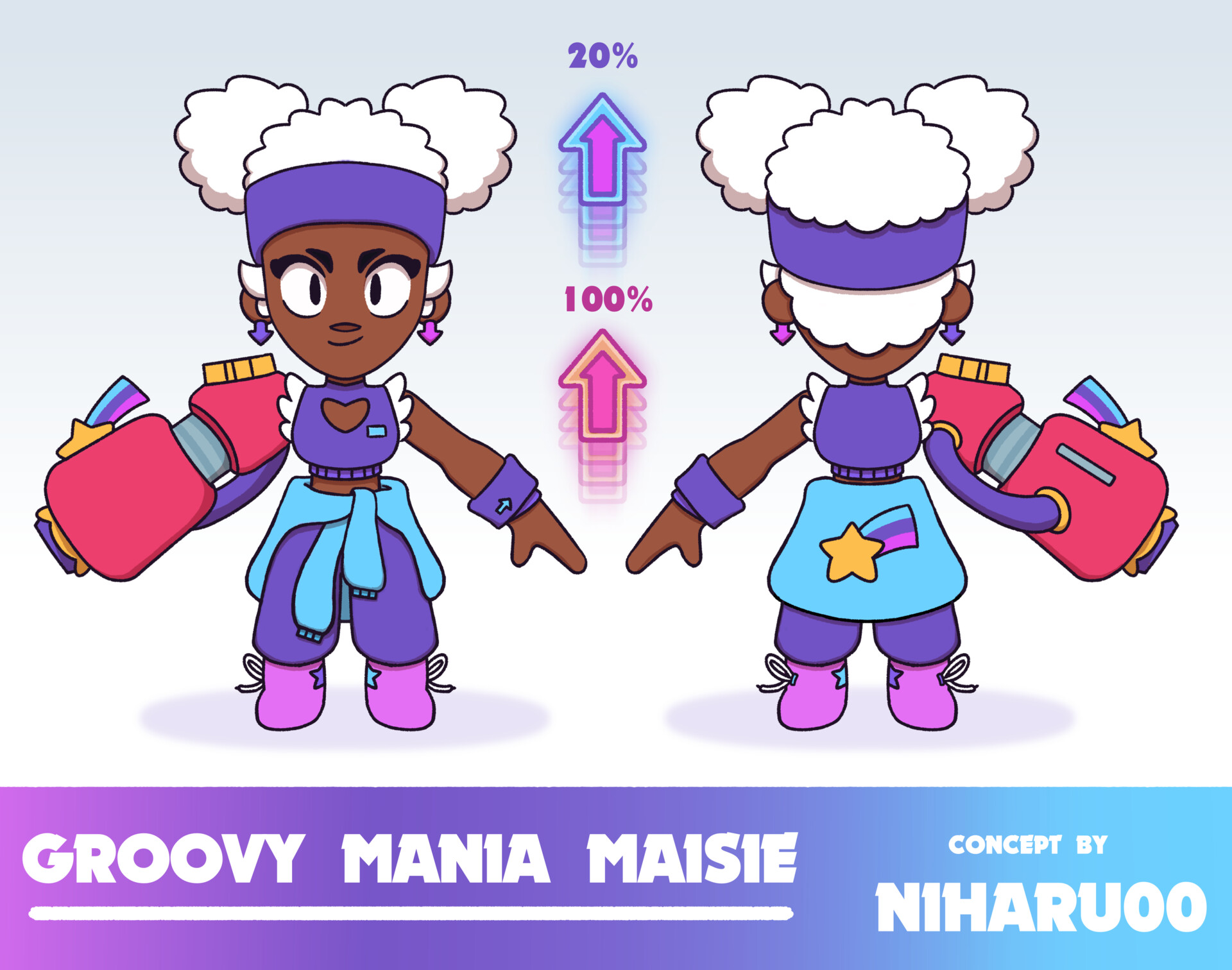 ArtStation - Groovy Mania Maisie - Brawl Stars Concept