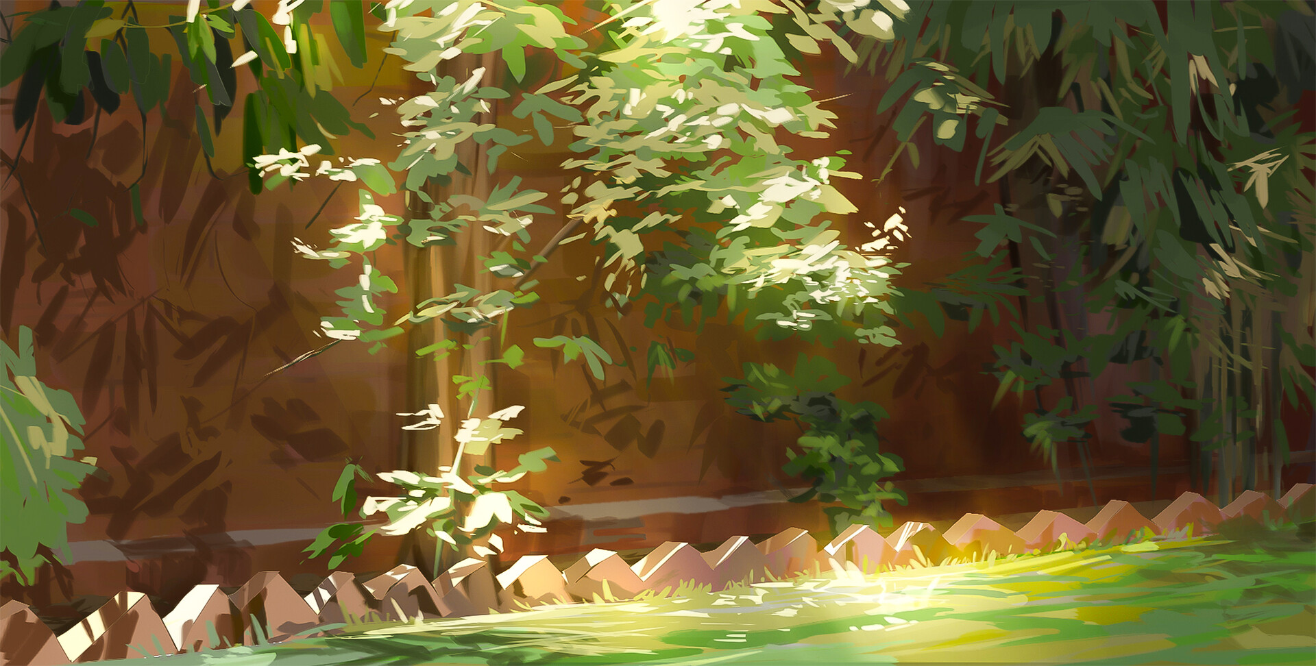 ArtStation - Digital Painting.... Leafy Shadows_ Nature Study..