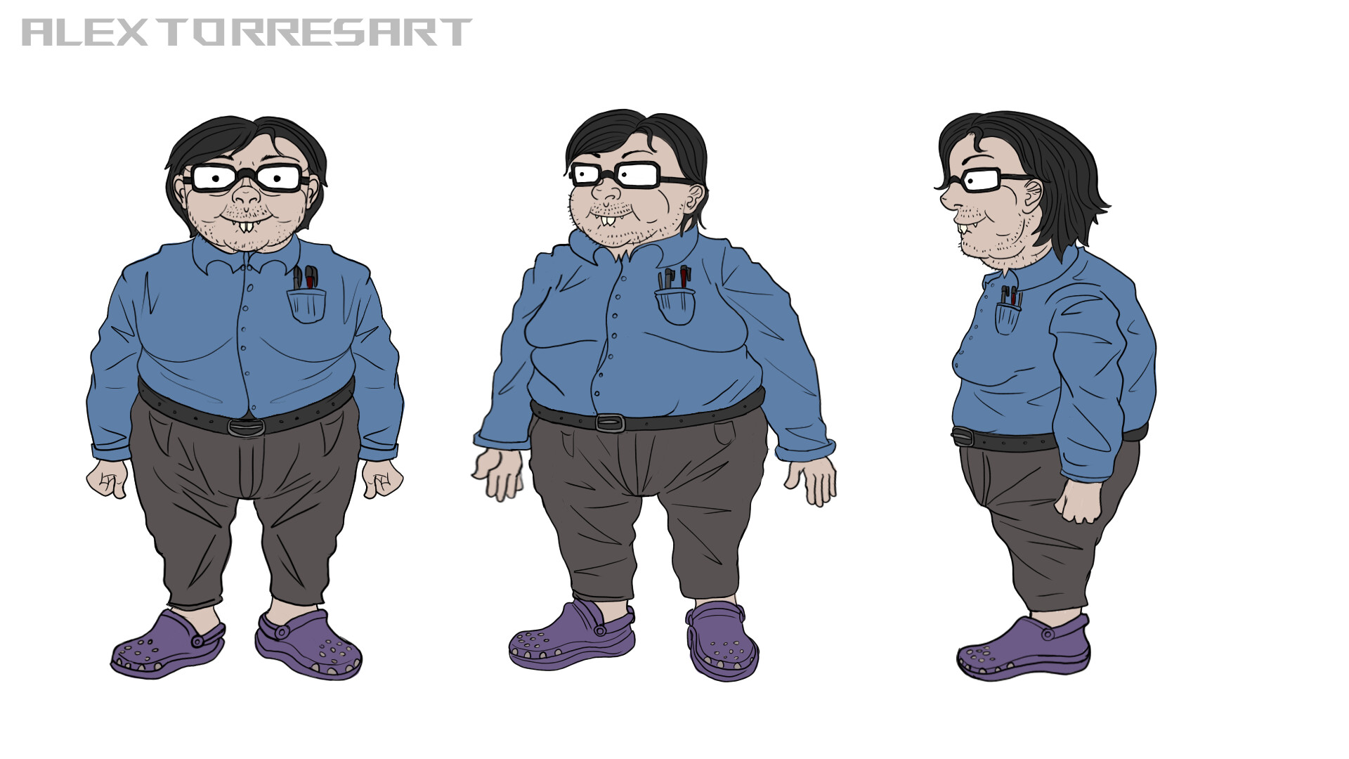 ArtStation - Al Meiwen (Nerd no.1) - Cannibal Nerdz (character sheet)