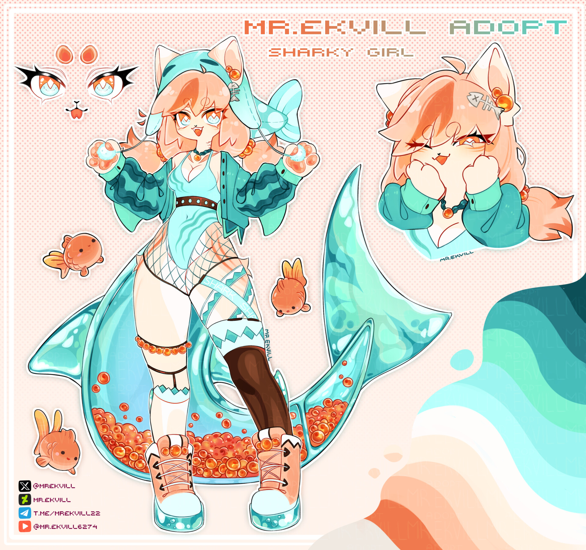 ArtStation - Character concept - shark kitty