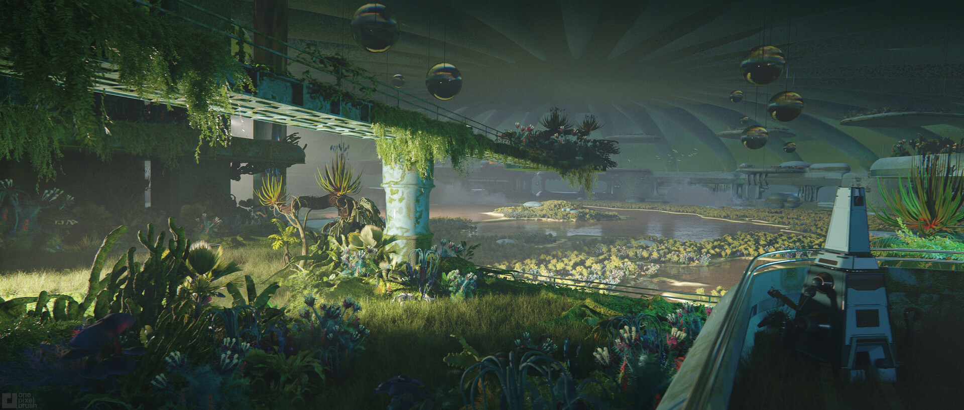 One Pixel Brush - DND: Crashed Spaceship - Graden Level