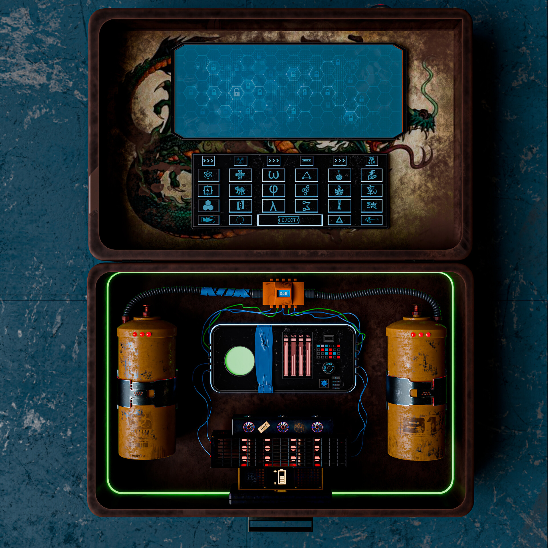 ArtStation - Handmade cyberpunk bomb 2047