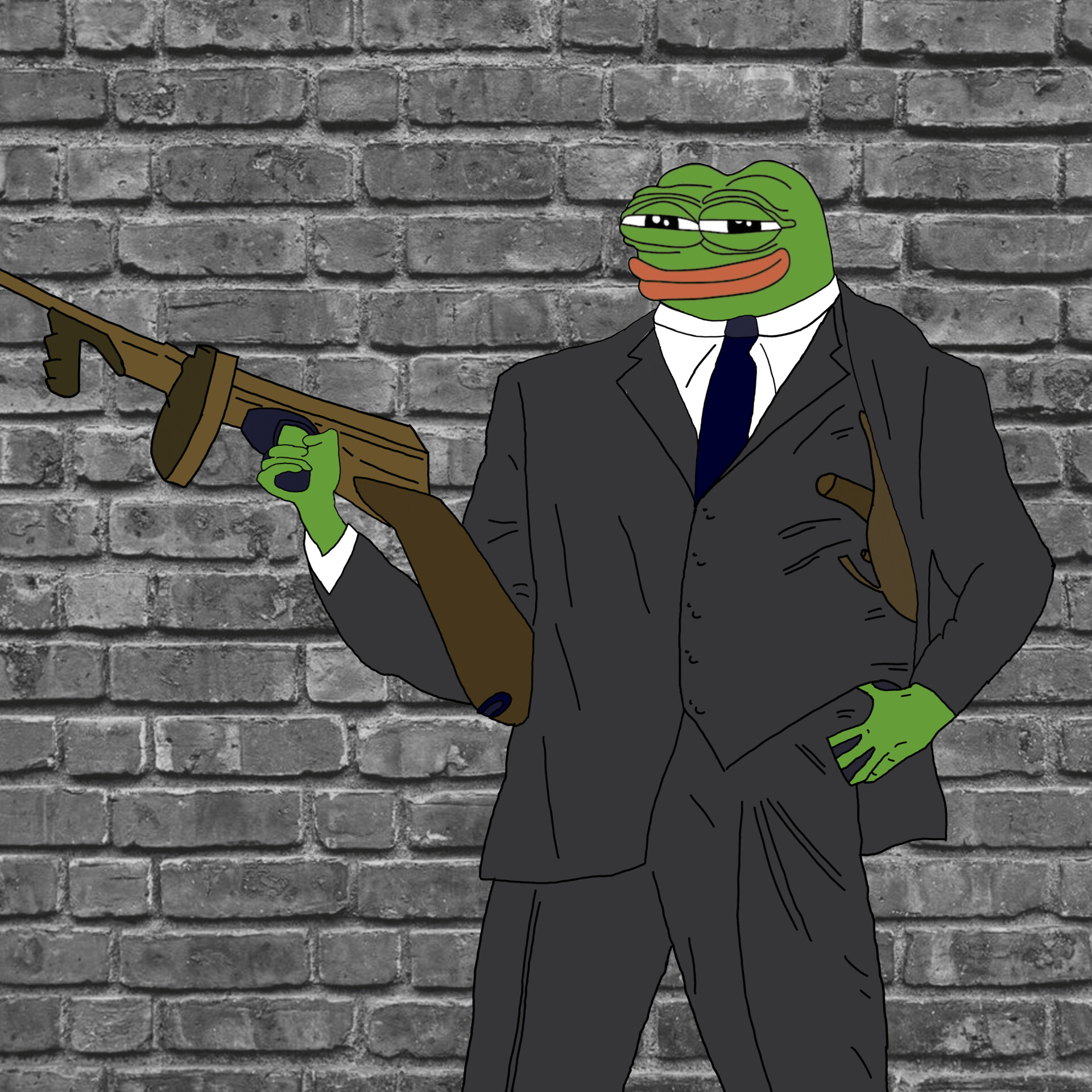 ArtStation - Pepe the frog as a gangster