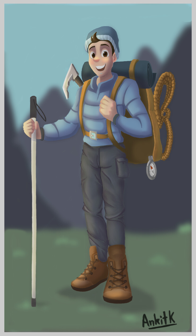 ArtStation - Character design (Aron) Mountain climber ⛰️