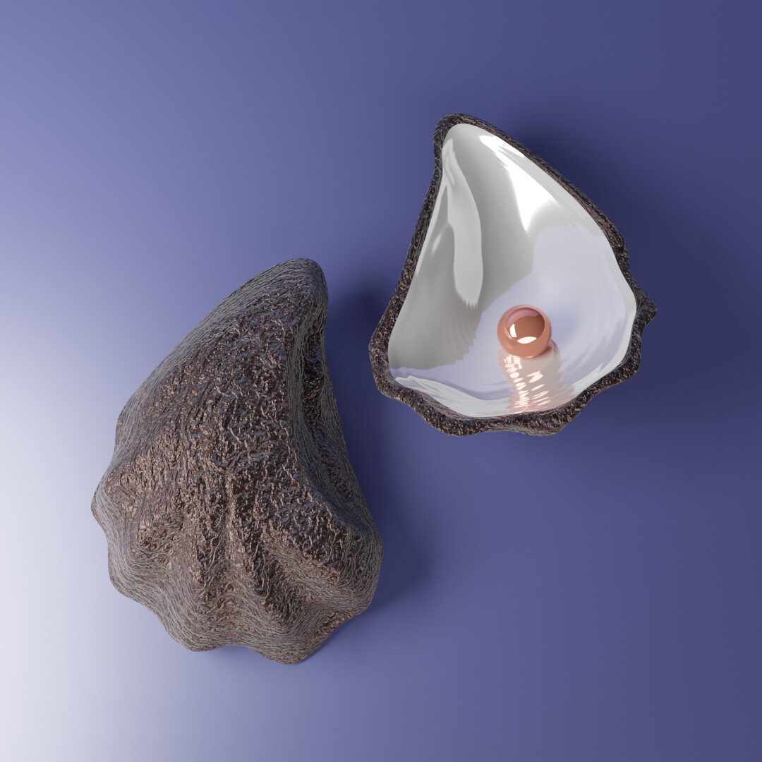 ArtStation - oyster shell volume 2 3D print model