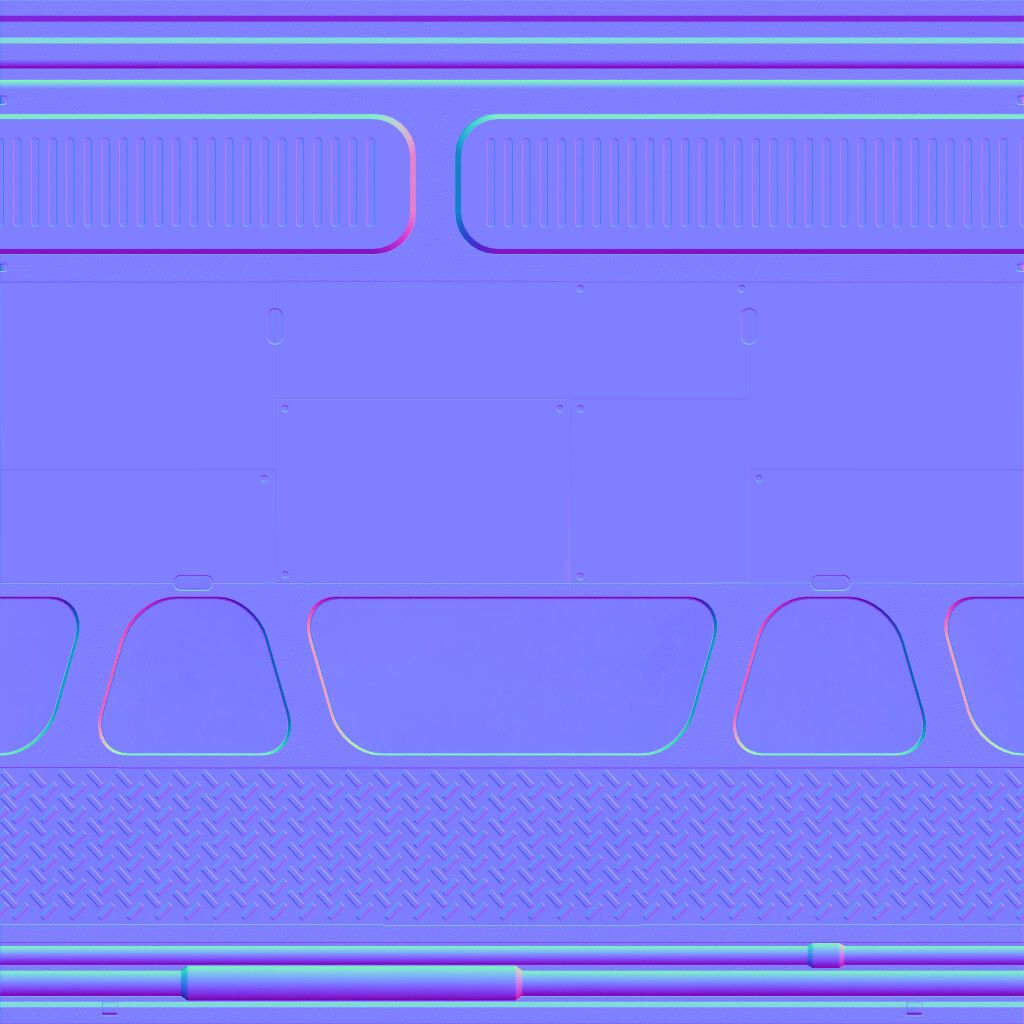 Danial Haziq - Tileable Scifi Details Texture Trim