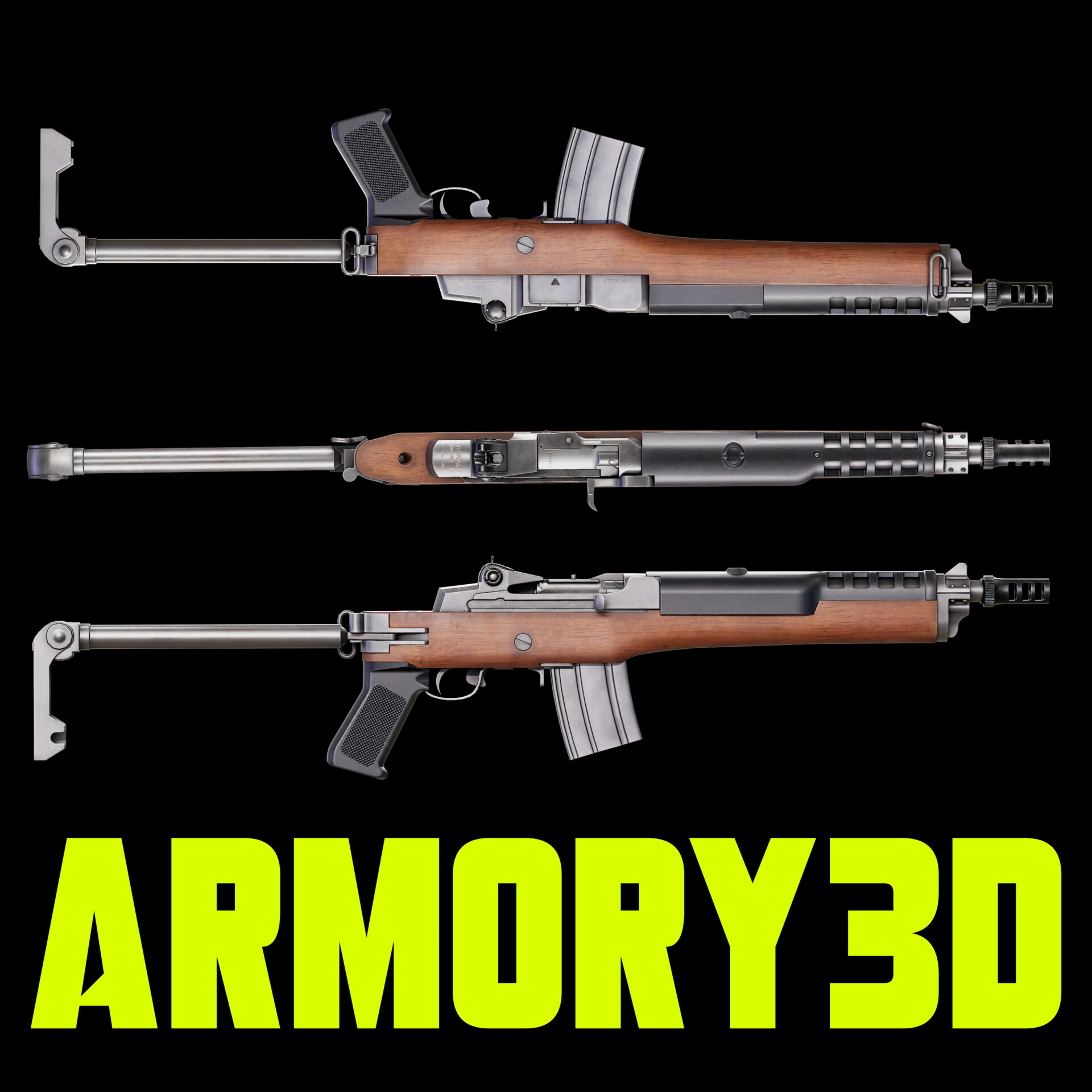 ArtStation - Ruger Mini 14 Rifle