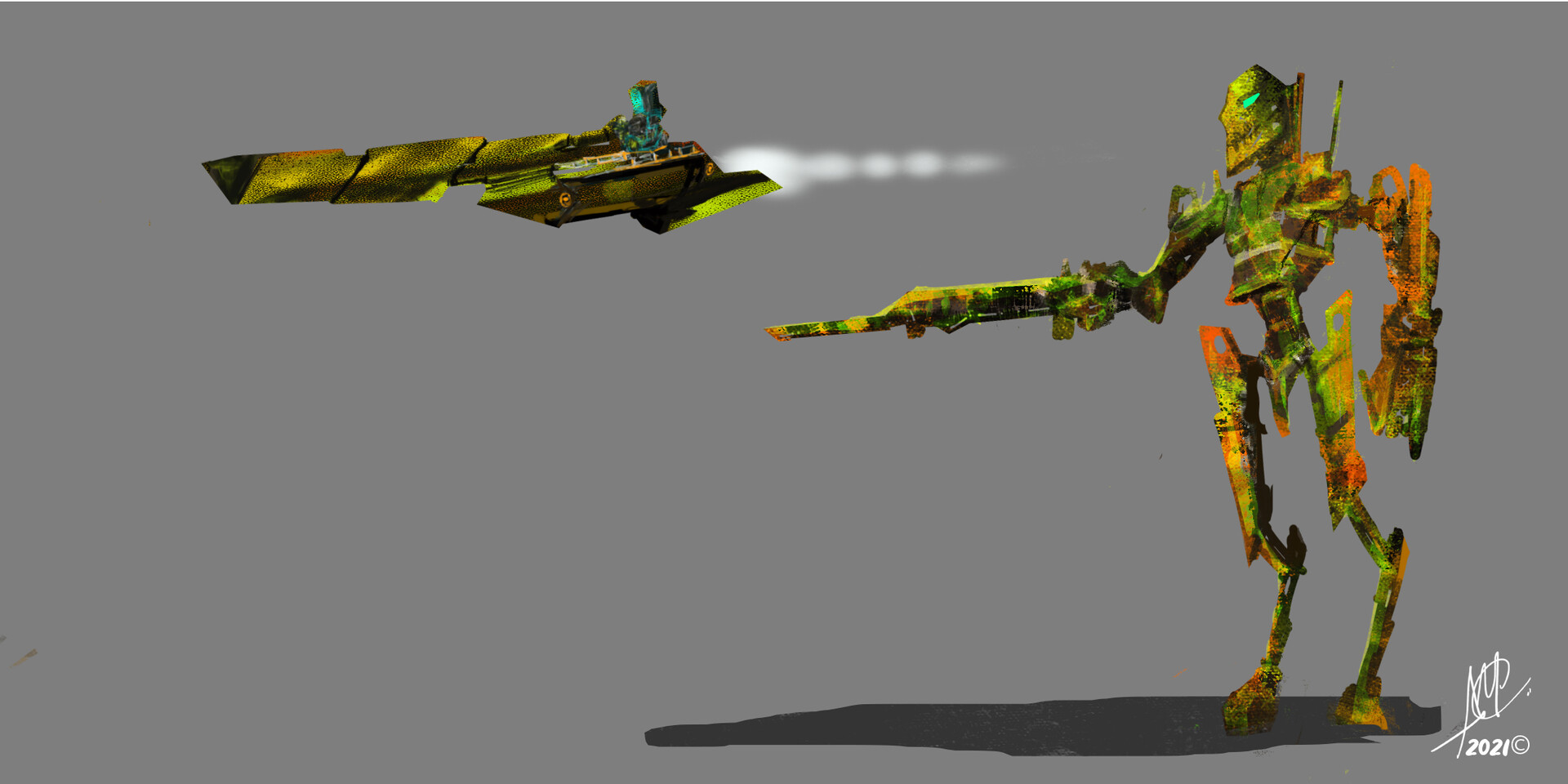 ArtStation - MECHANOIDS - FRIENDS OR FOES: EXTERMINADOR