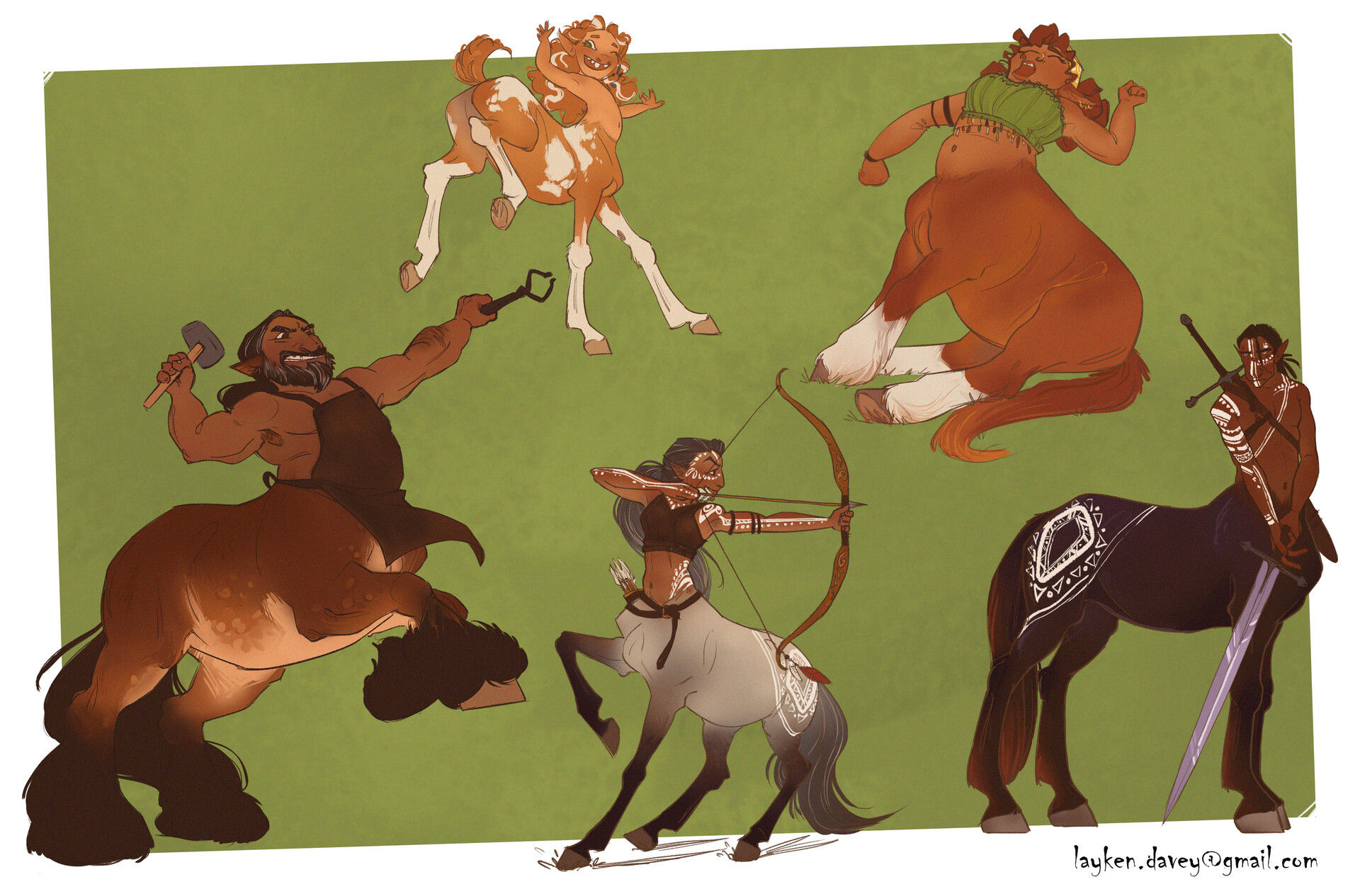 ArtStation - some centaurs