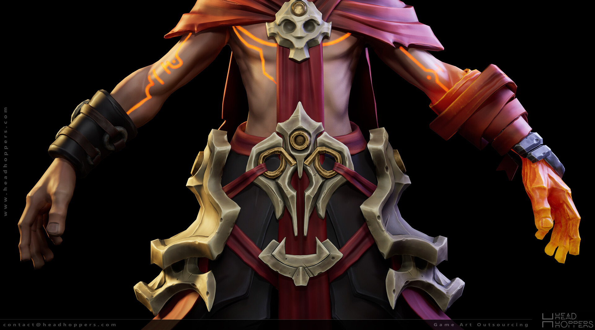 Head Hoppers Studios - Fire boy (Stylized Character) concept by Tooth Wu