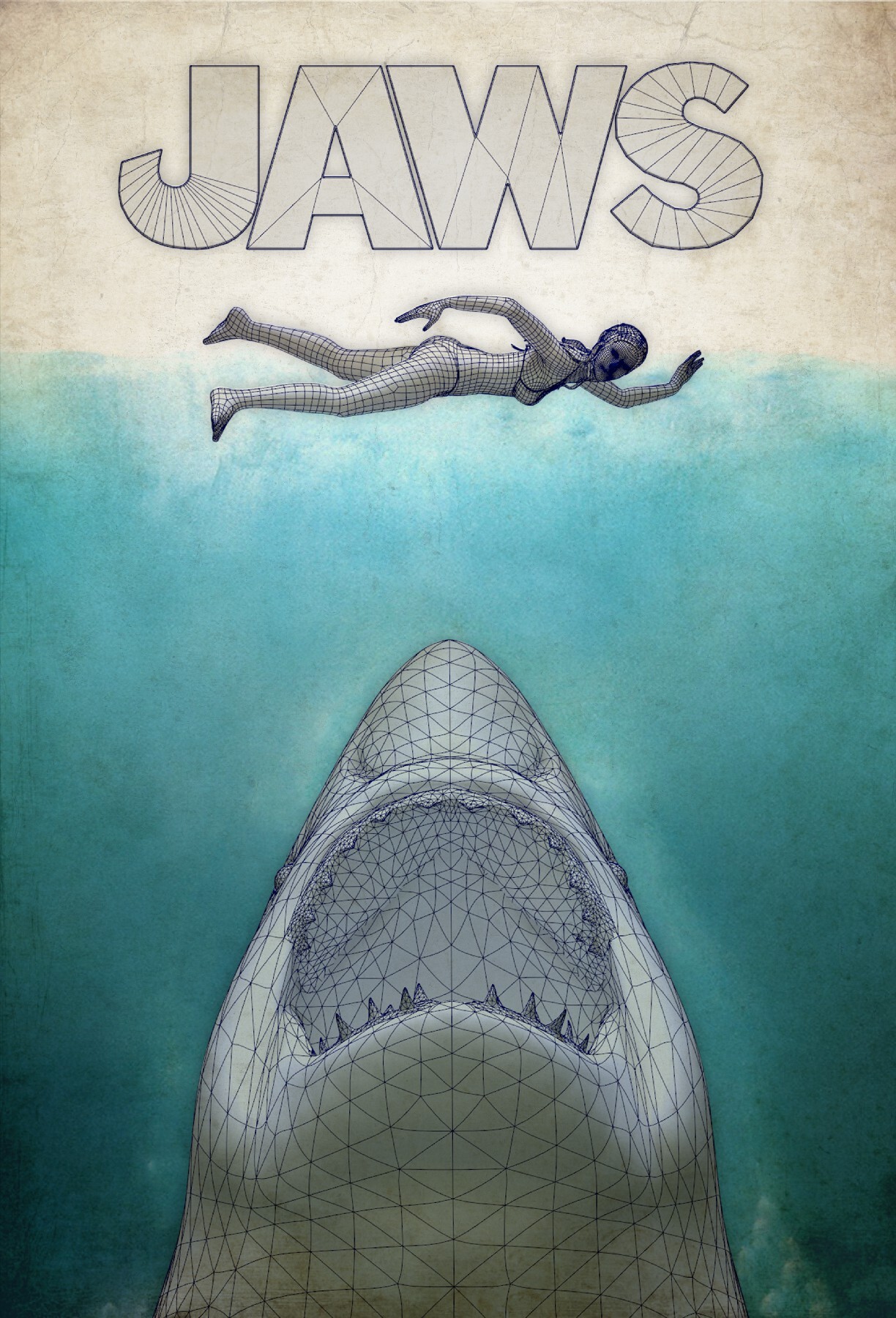 jaws 3d poster