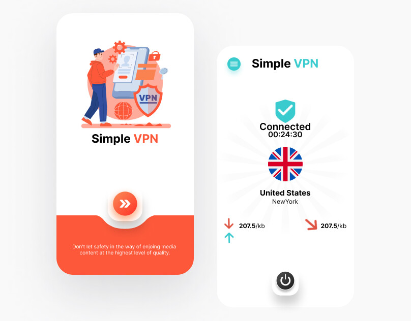 ArtStation - VPN UI design