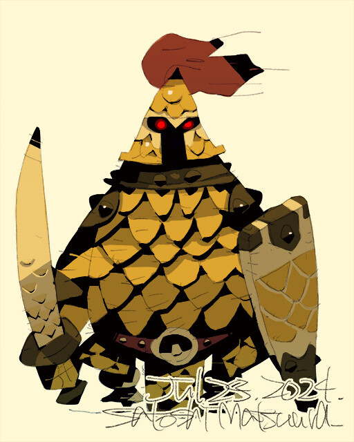 ArtStation - Gold scales Armor