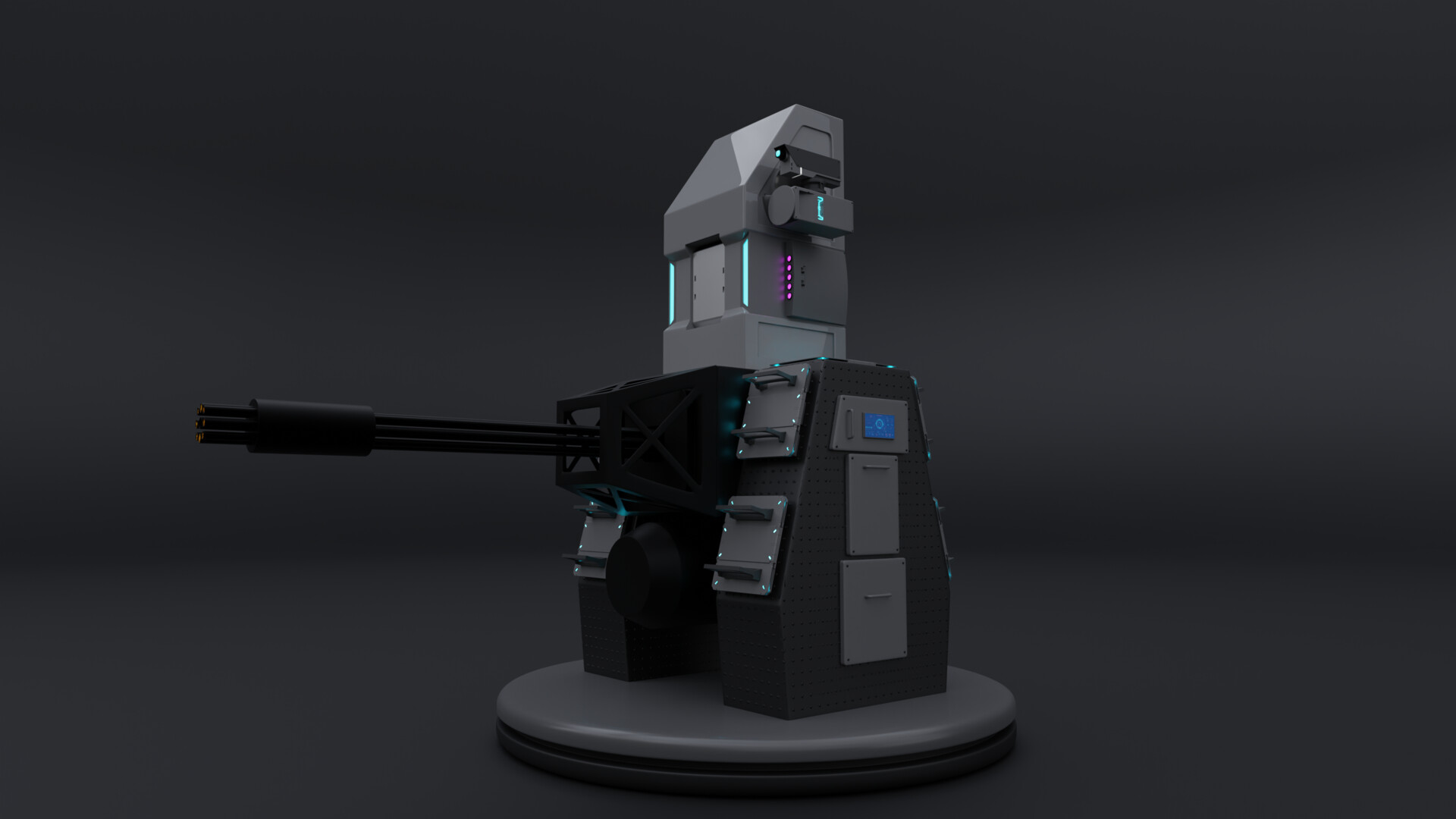 ArtStation - Sci-Fi C-RAM | Military Defence Canon | Blender Hard ...