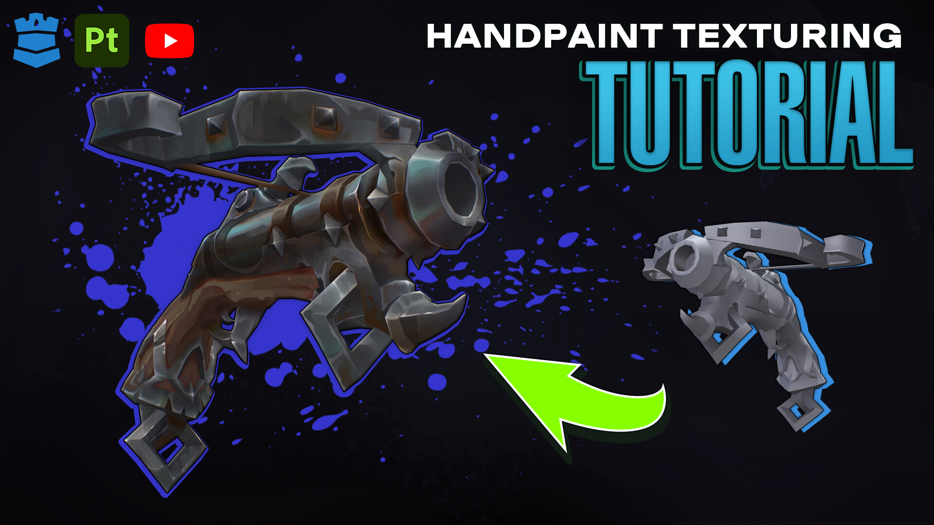 Vsquad studio - STYLIZED CROSSBOW GUN (BATTLE CHASERS) — Tutorial