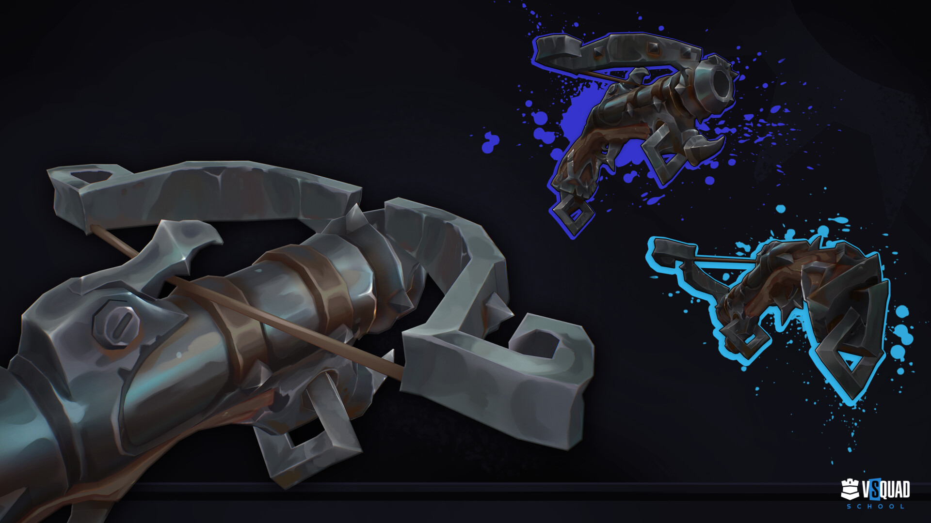 Vsquad studio - STYLIZED CROSSBOW GUN (BATTLE CHASERS) — Tutorial