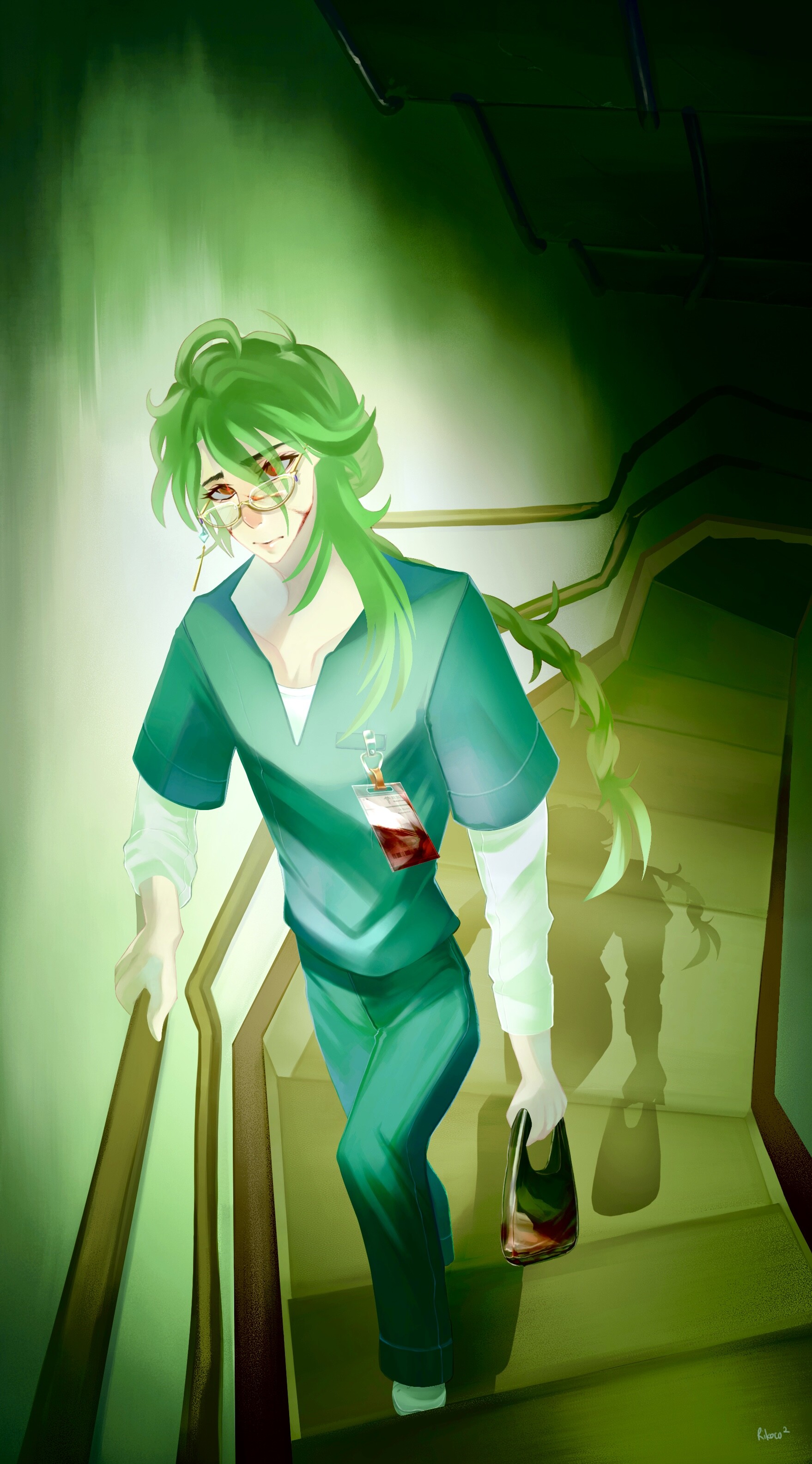 ArtStation - Baizhu Modern Horror AU