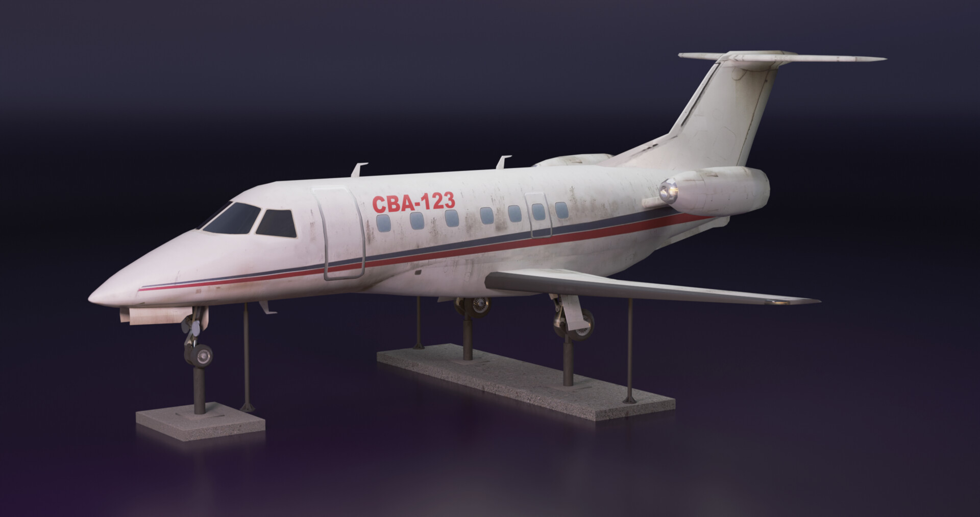 ArtStation - Embraer/FMA CBA 123 Vector (Low Poly Model)