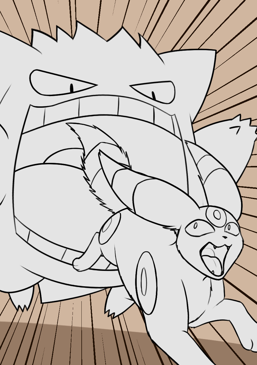 gigantamax gengar pokemon coloring page