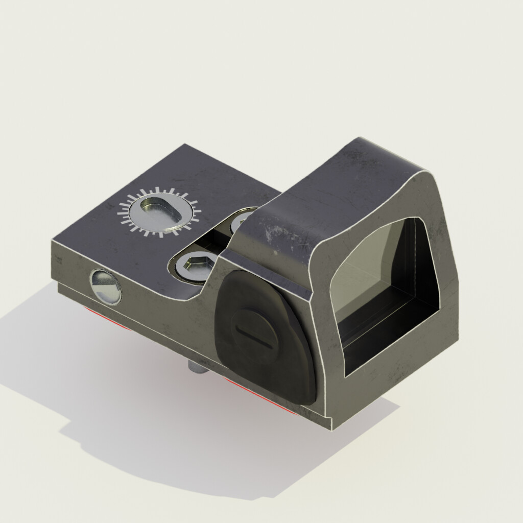 ArtStation - Trijicon RMR Red Dot Sight - High-Detail 3D Model - Game ready