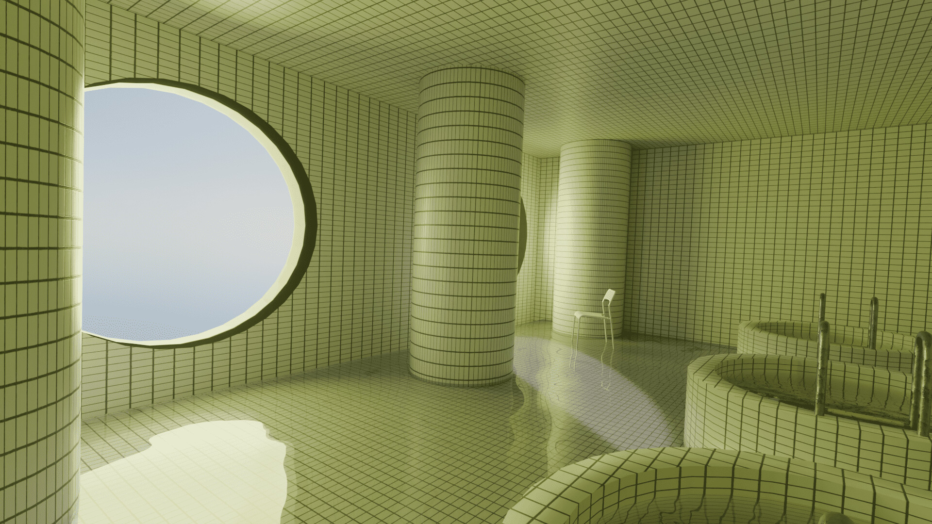 ArtStation - Backrooms/Dreamcore poolroom