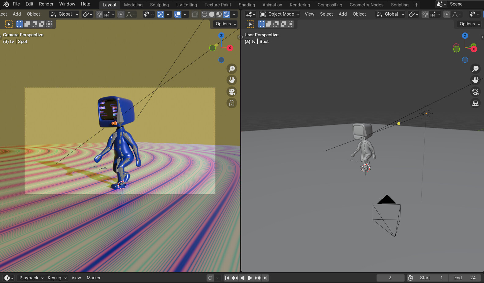 Mahsa Jmz - Blob Man - Animating a TV-Headed Creature with Music and ...