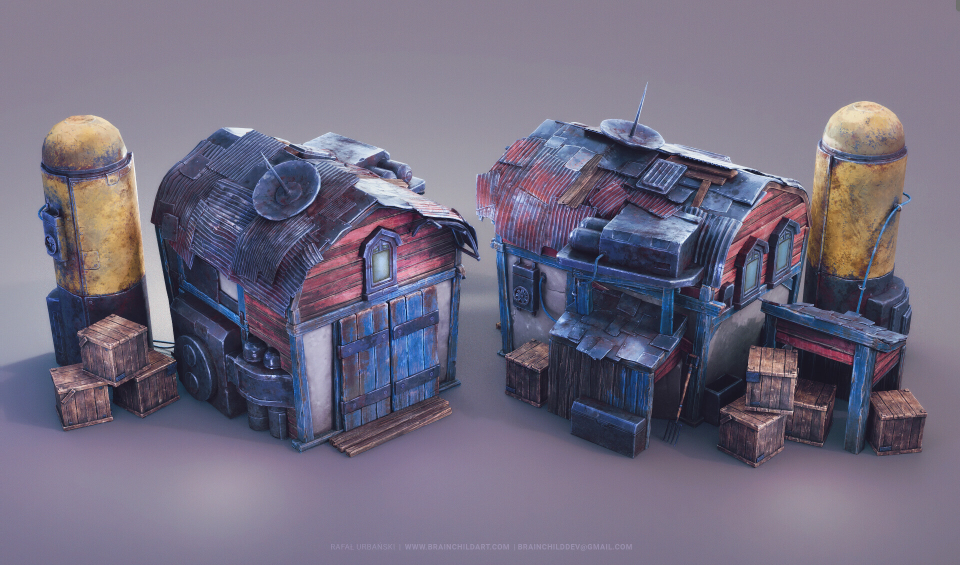 ArtStation - 3D Top-down Stylized Lowpoly Game-Ready Assets for a City Builder Game ~ Blender 3D ...