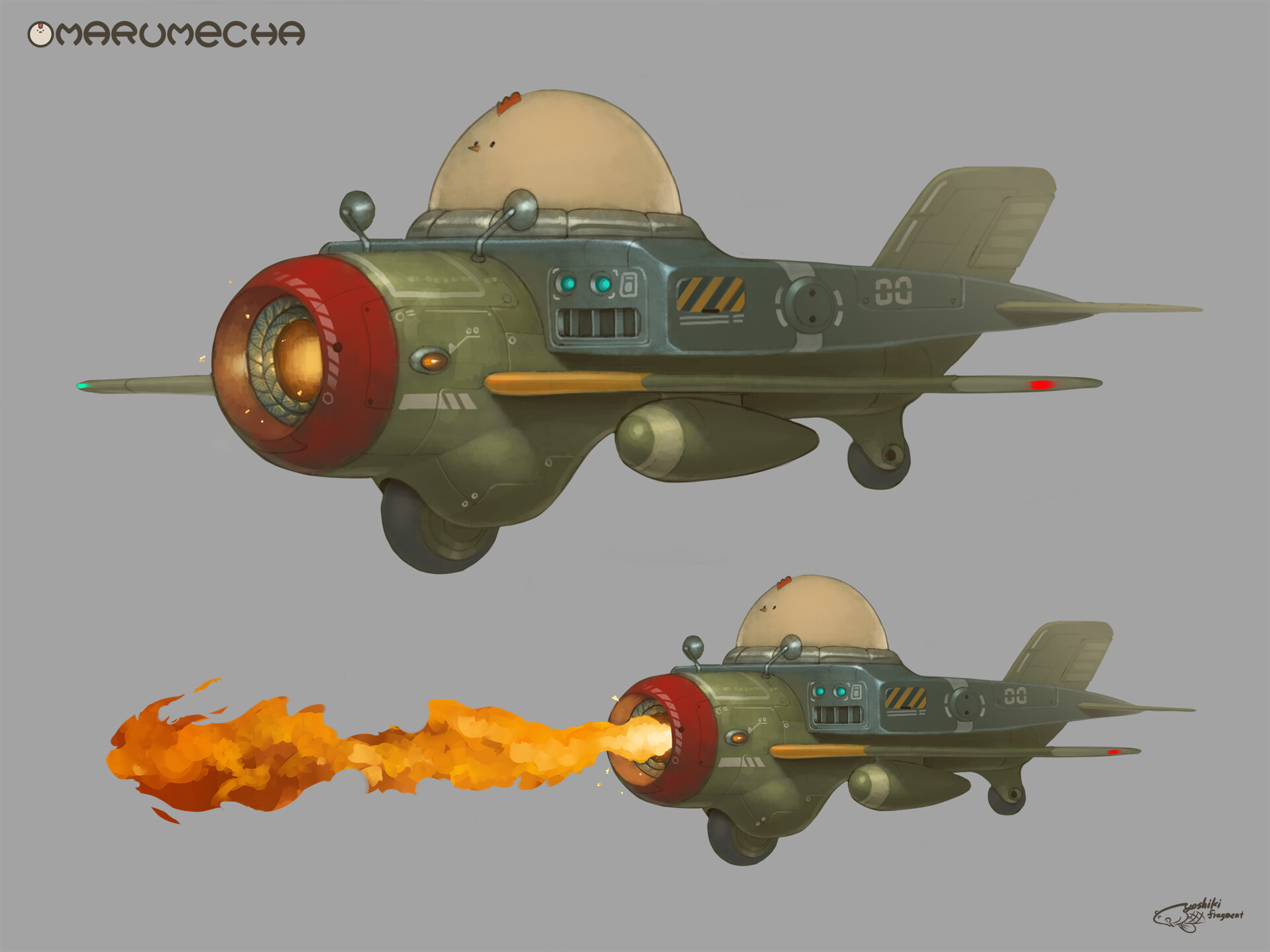 ArtStation - Bird AirPlane(Flamethrower-Packs)