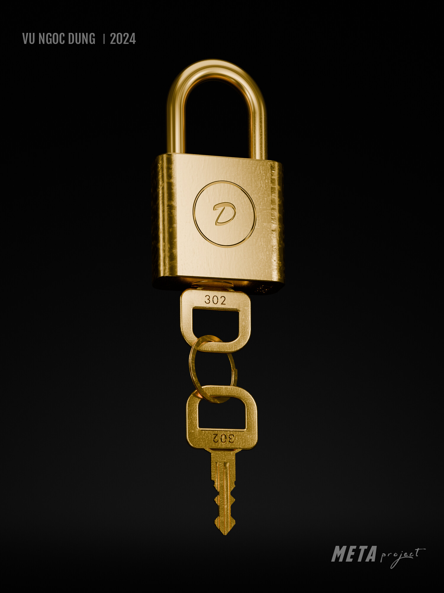 ArtStation - Louis Vuitton Lock for bag