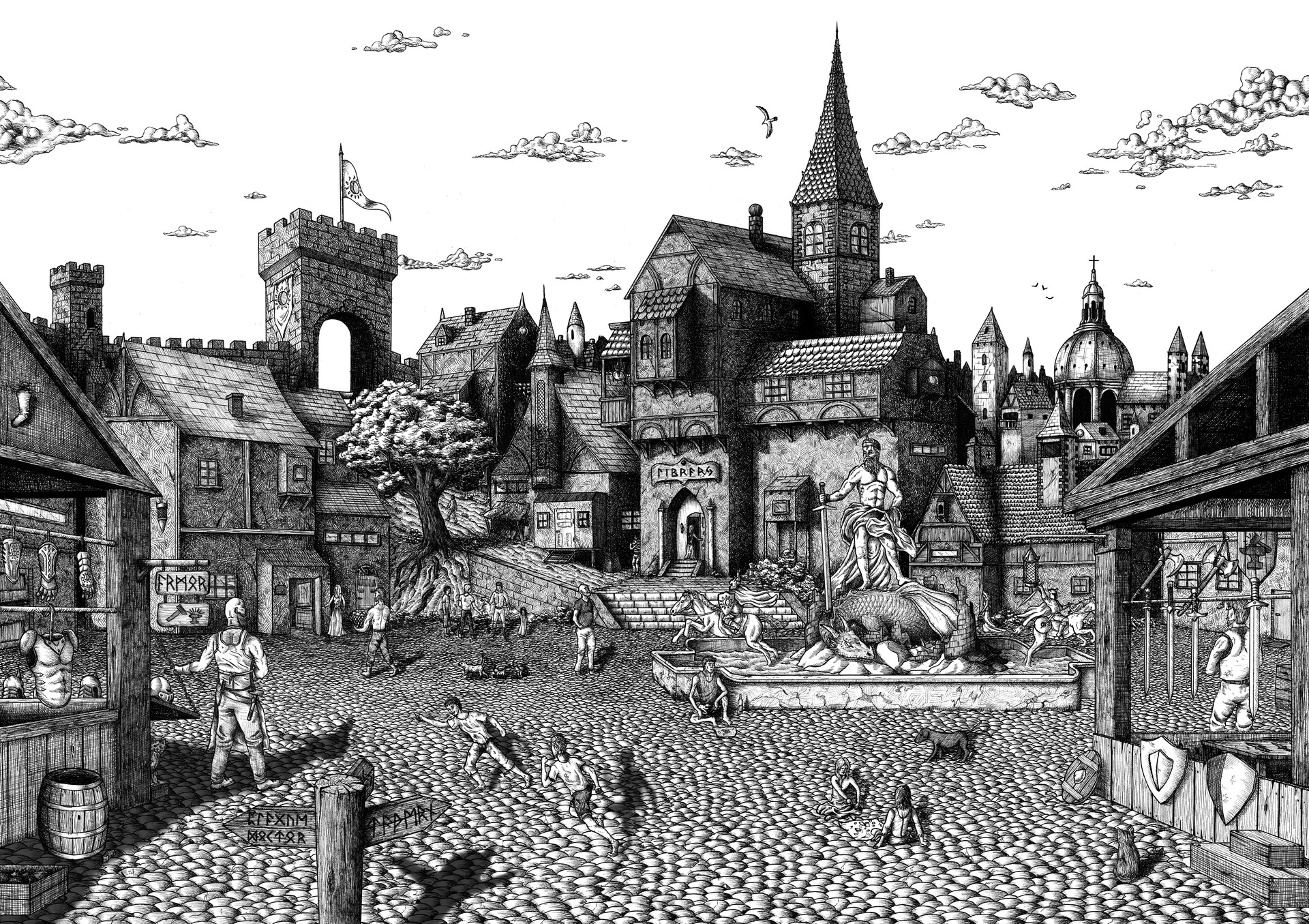 ArtStation - Town Square