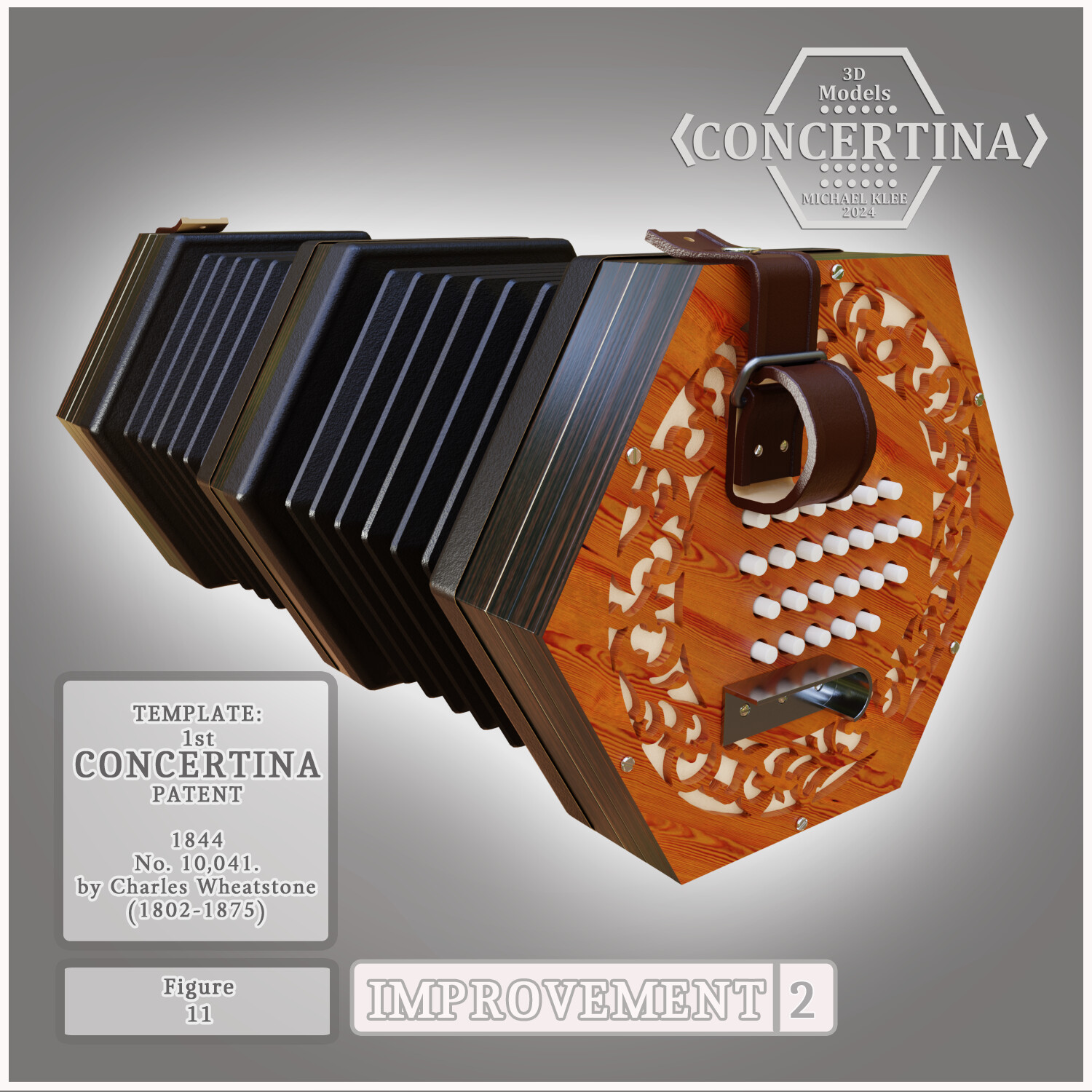 Michael Klee - Charles Wheatston - Concertina Patent 10,041 - 1844 ...