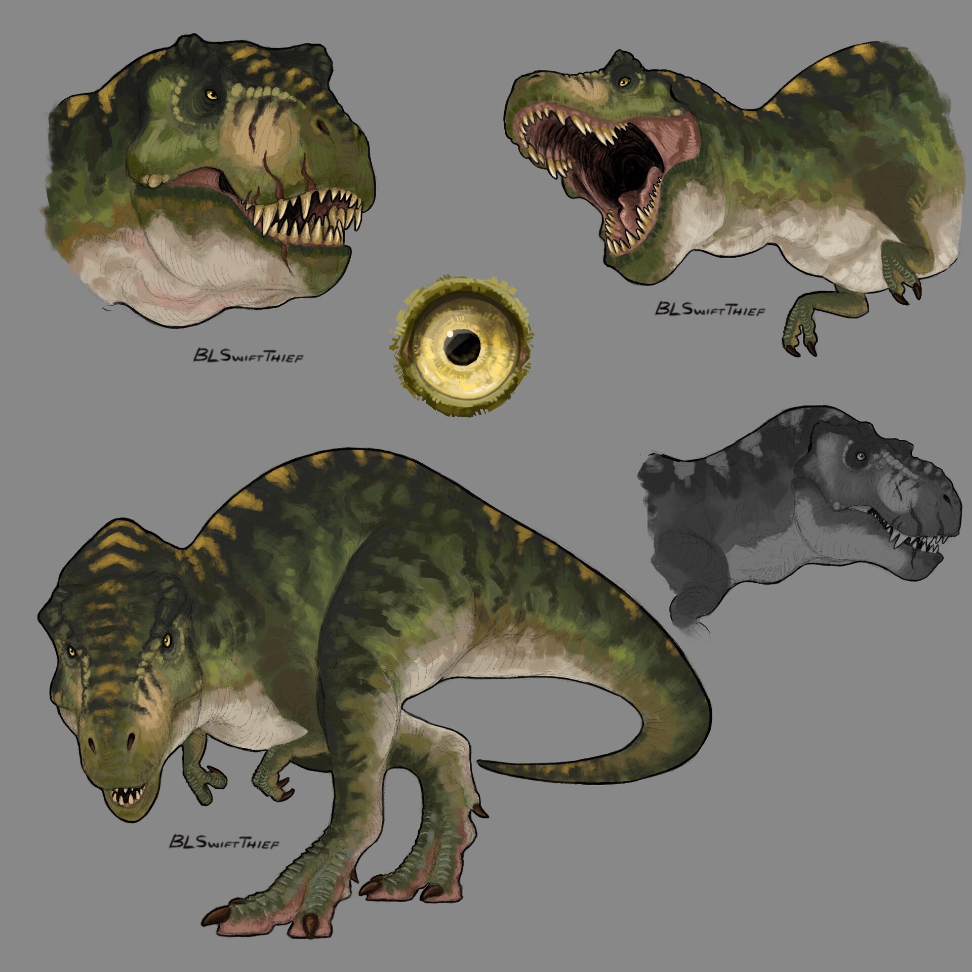 ArtStation - Tyrannosaurus Rex anatomy (TLW:JP male)