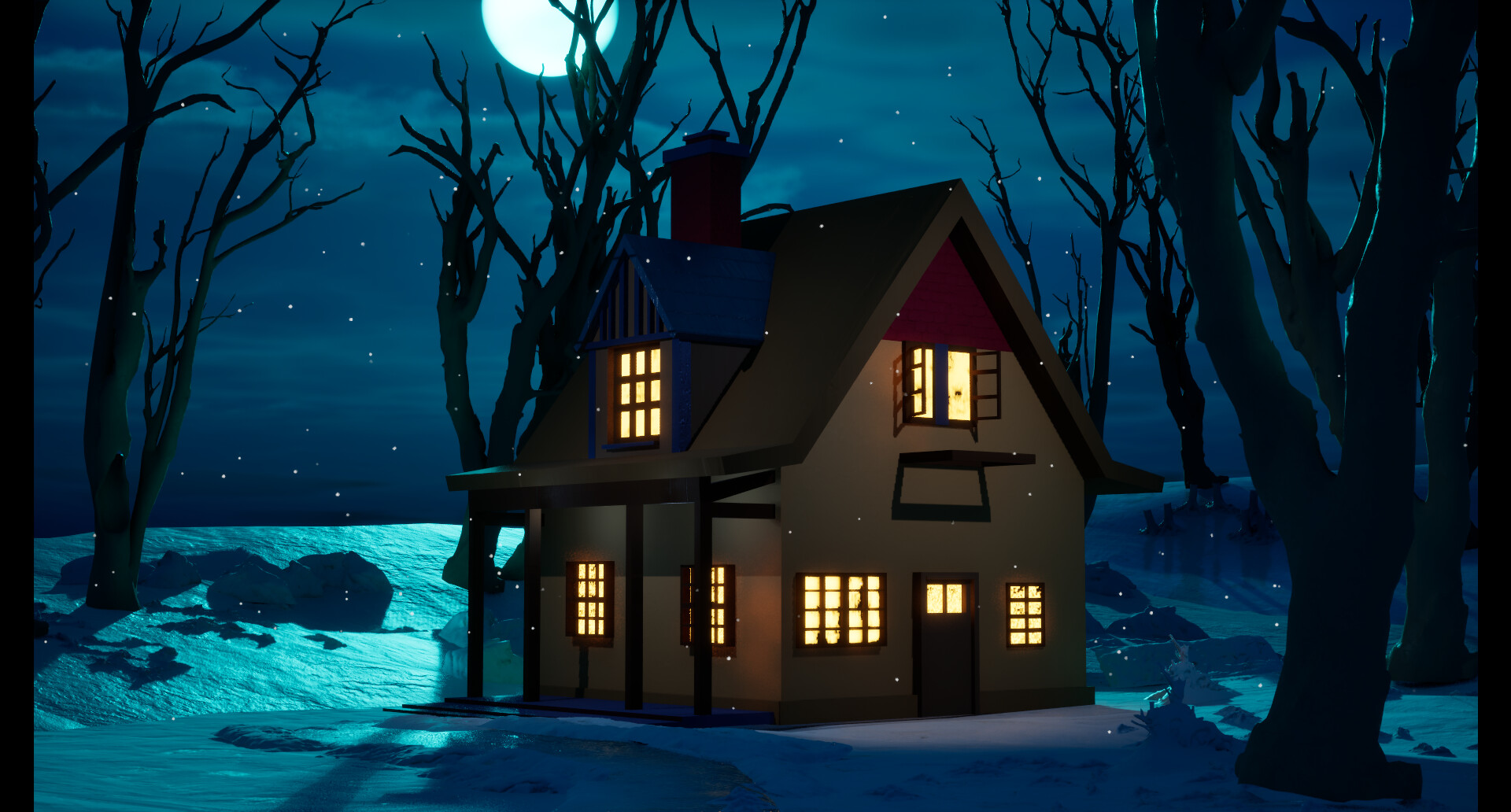 ArtStation - Snowy Night