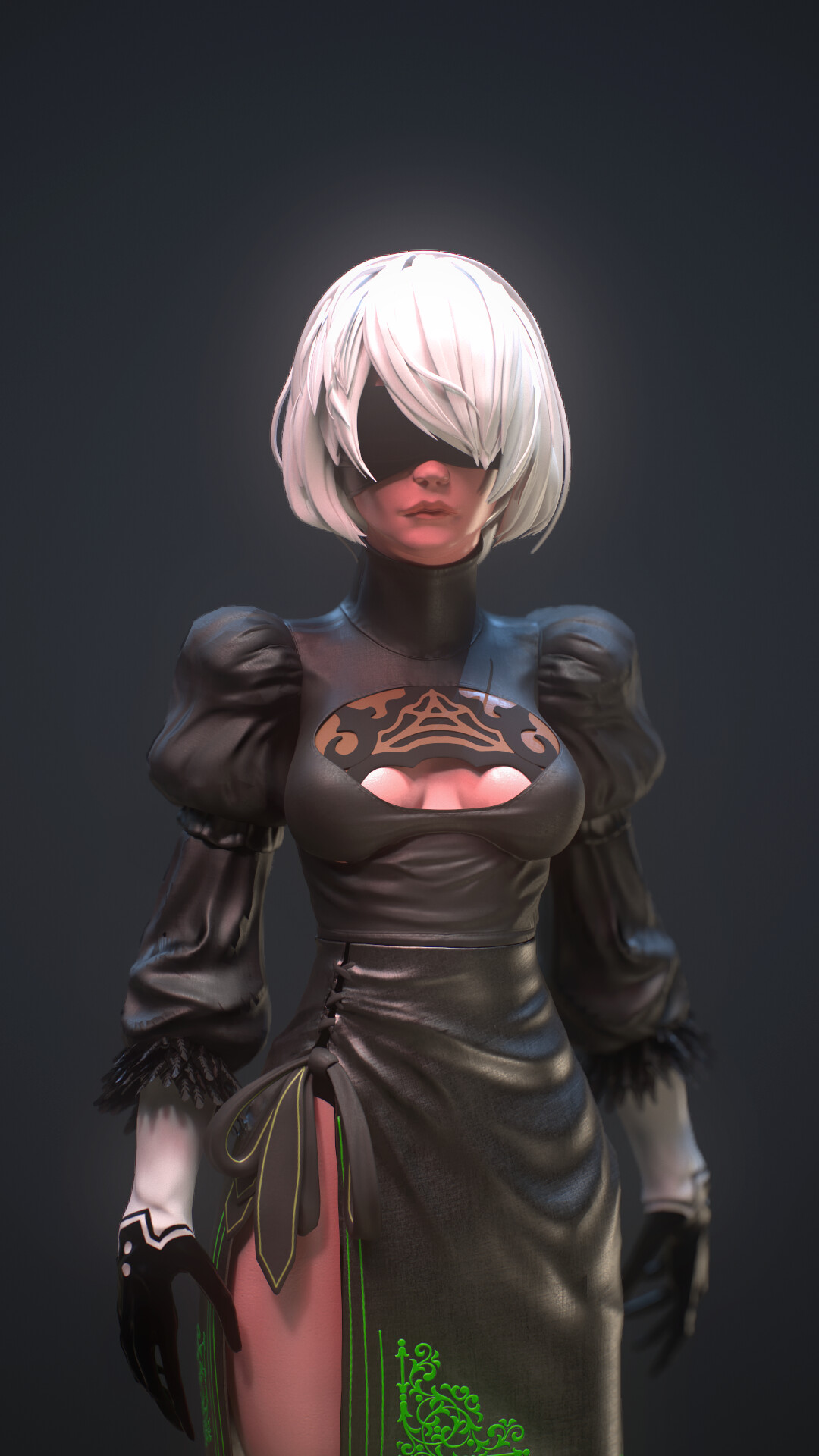 ArtStation - 2B fan art game ready model
