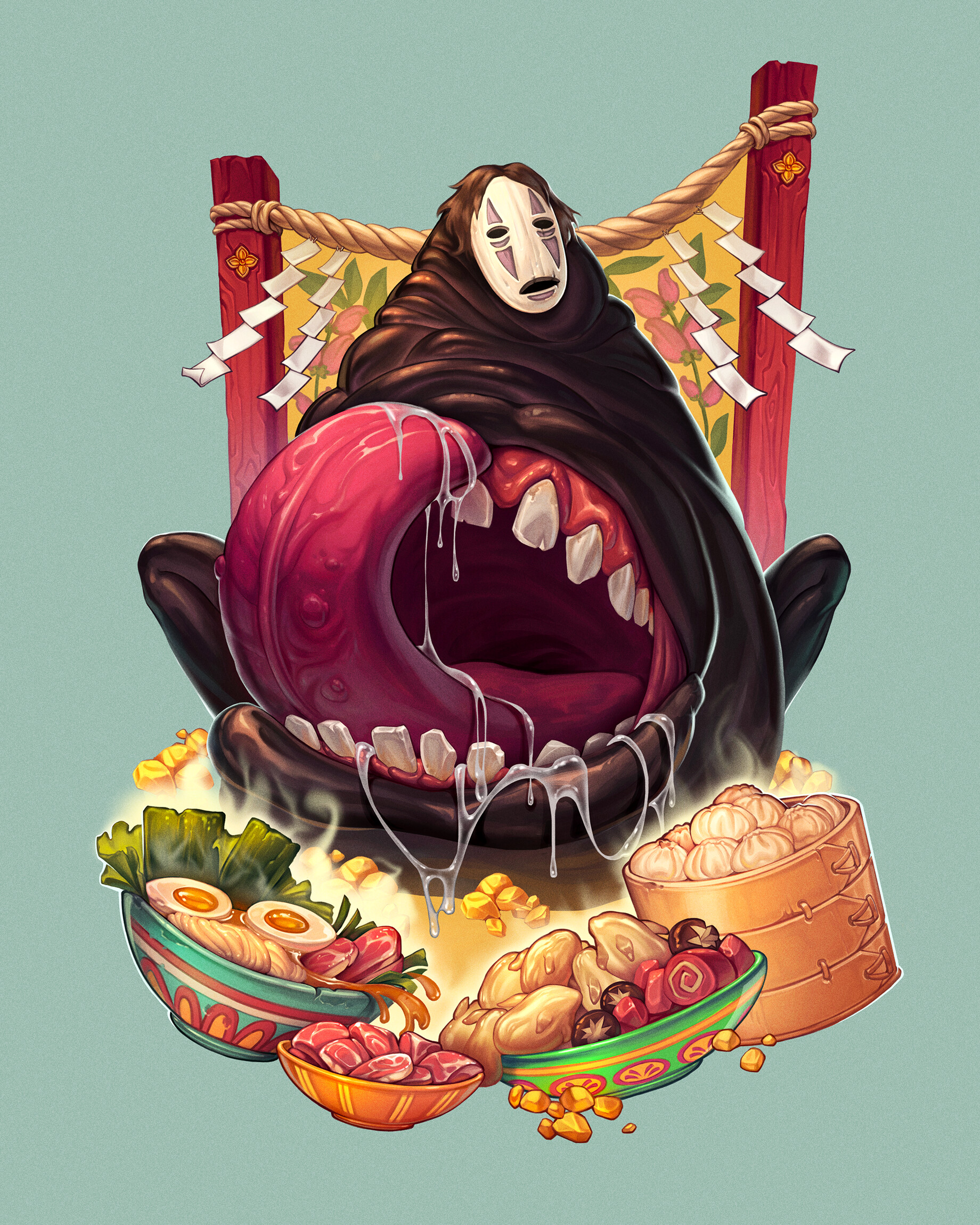 no face eats