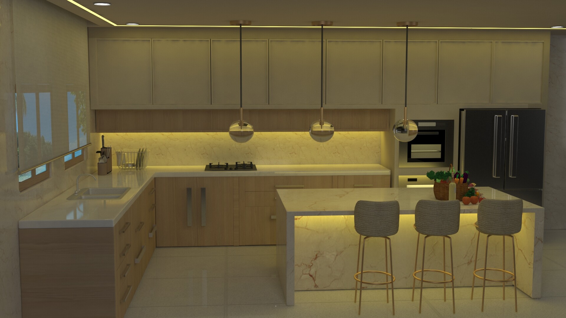 ArtStation - 3D KItchen Interior Design
