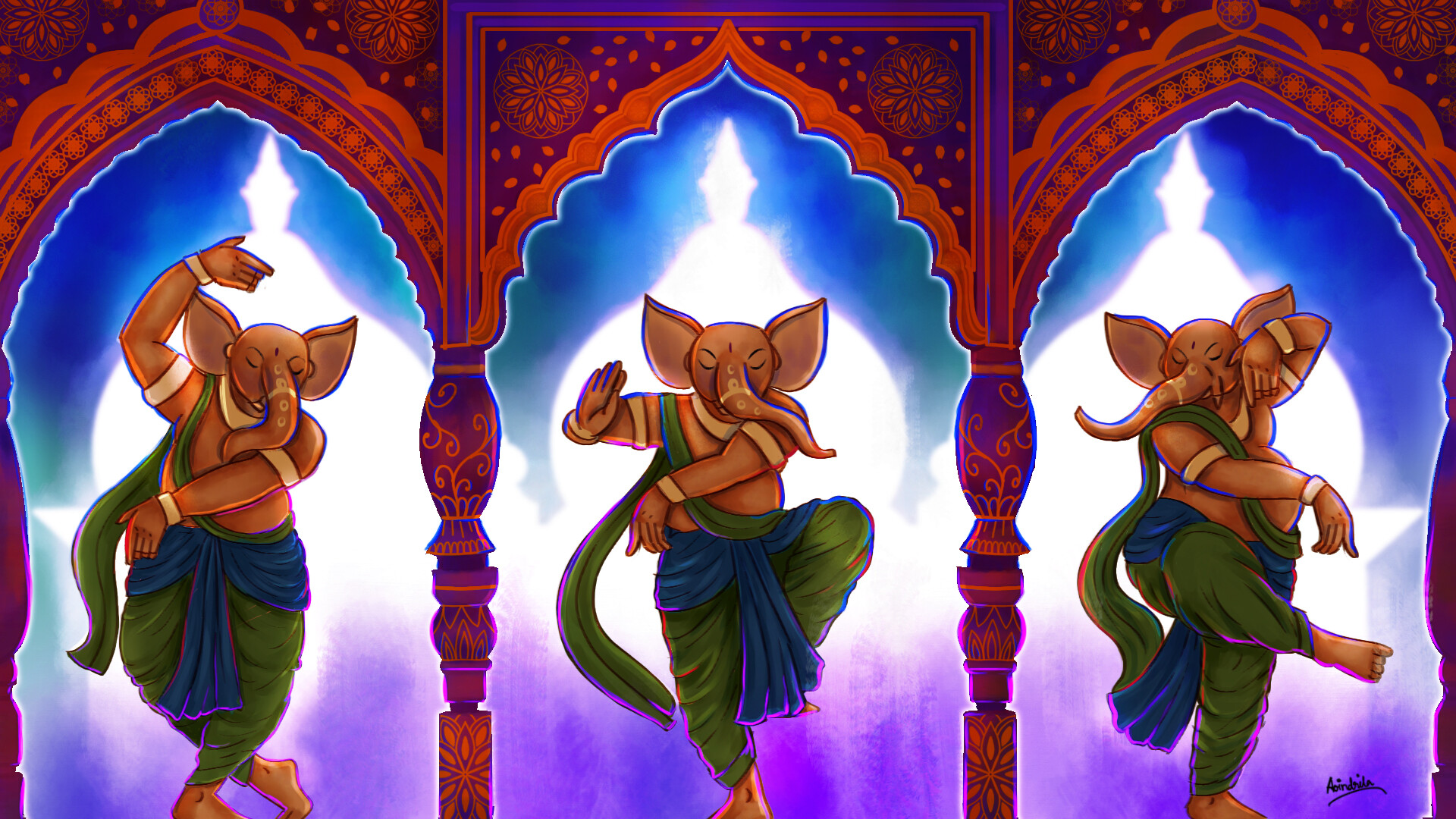 ArtStation - Dancing Ganesha