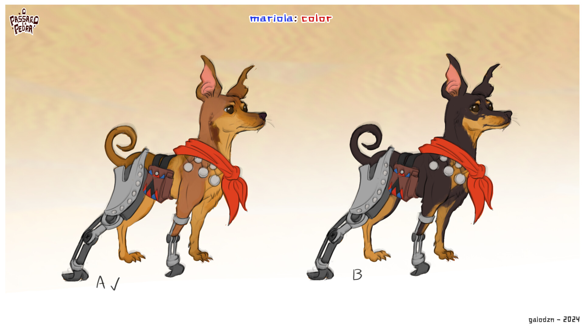 GaLo DZN - O Pássaro e a Pedra - Sibito and Mariola character design