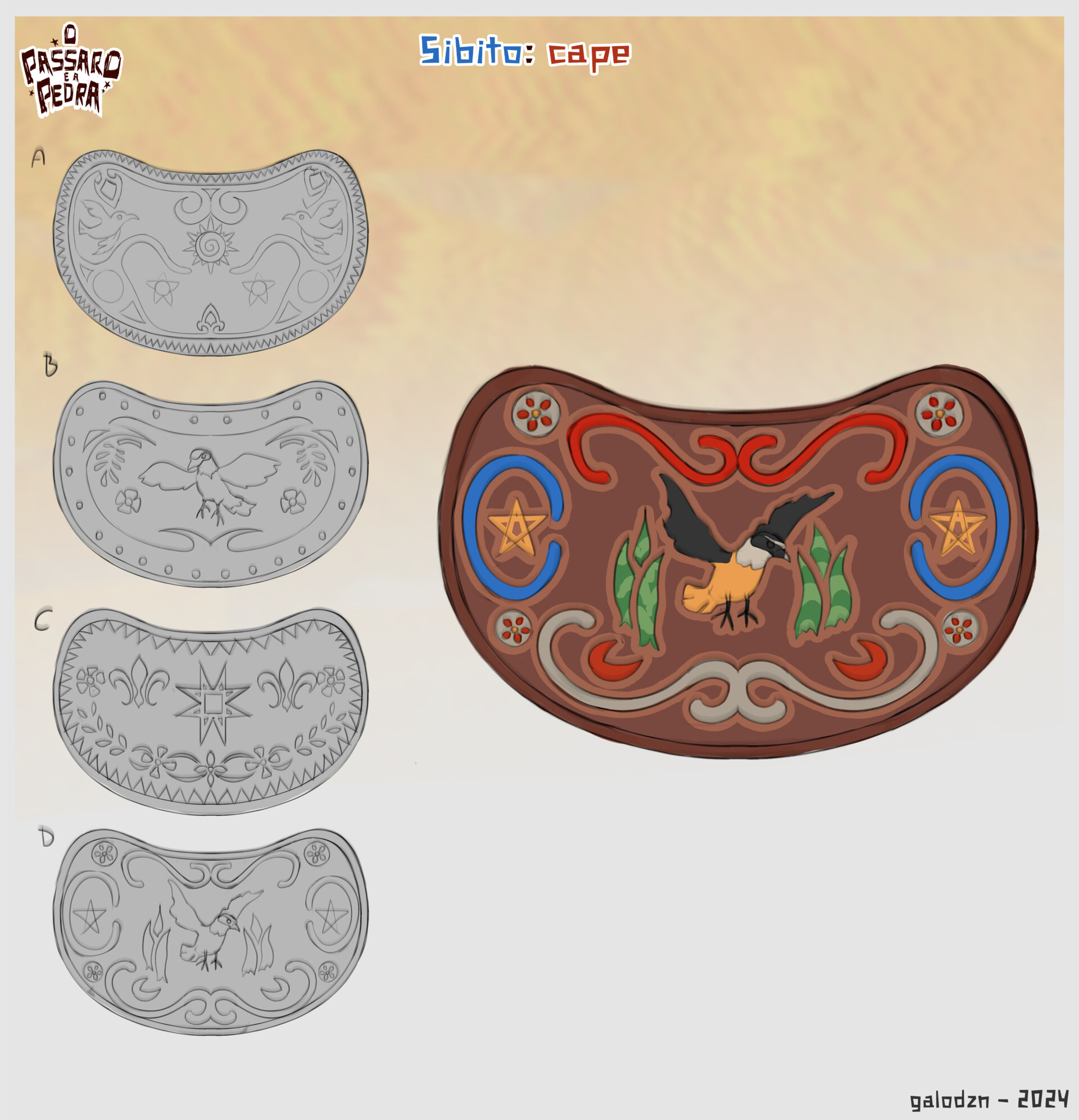 GaLo DZN - O Pássaro e a Pedra - Sibito and Mariola character design