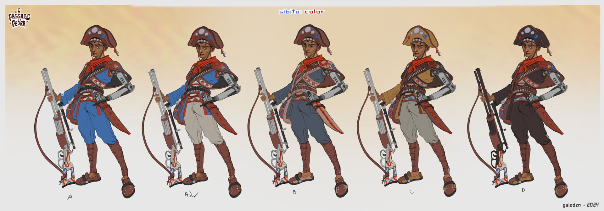 GaLo DZN - O Pássaro e a Pedra - Sibito and Mariola character design