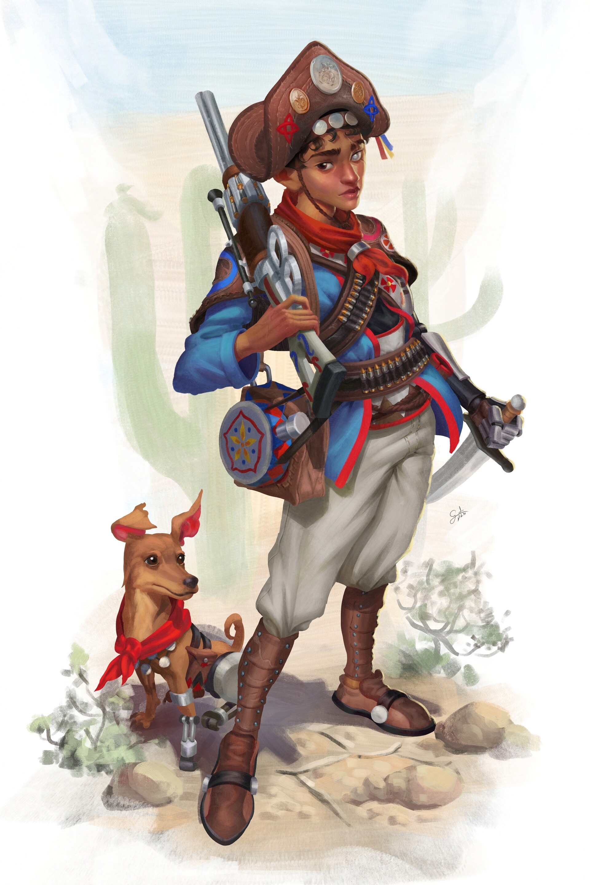 GaLo DZN - O Pássaro e a Pedra - Sibito and Mariola character design