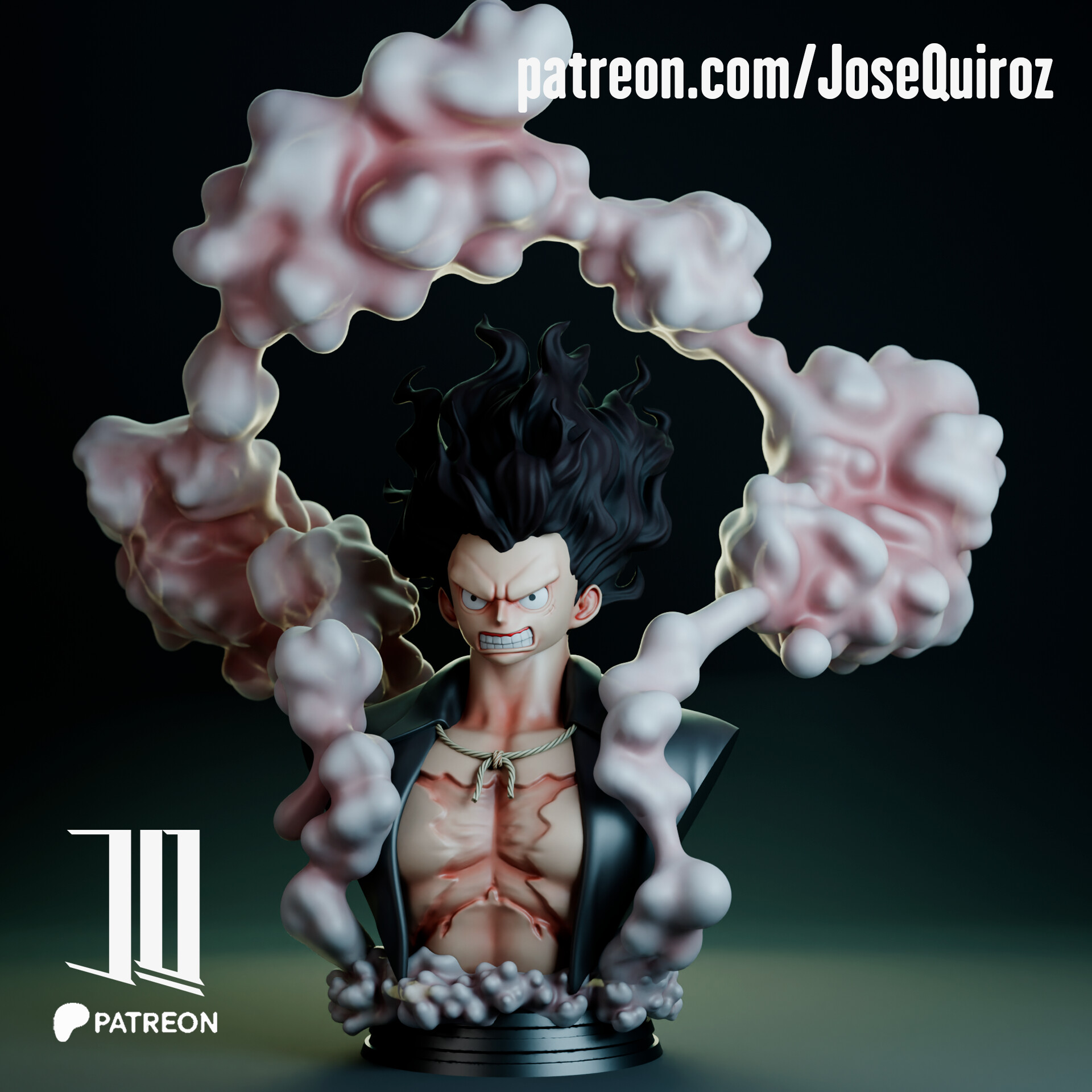 ArtStation - Luffy Gear 4: Snake Man